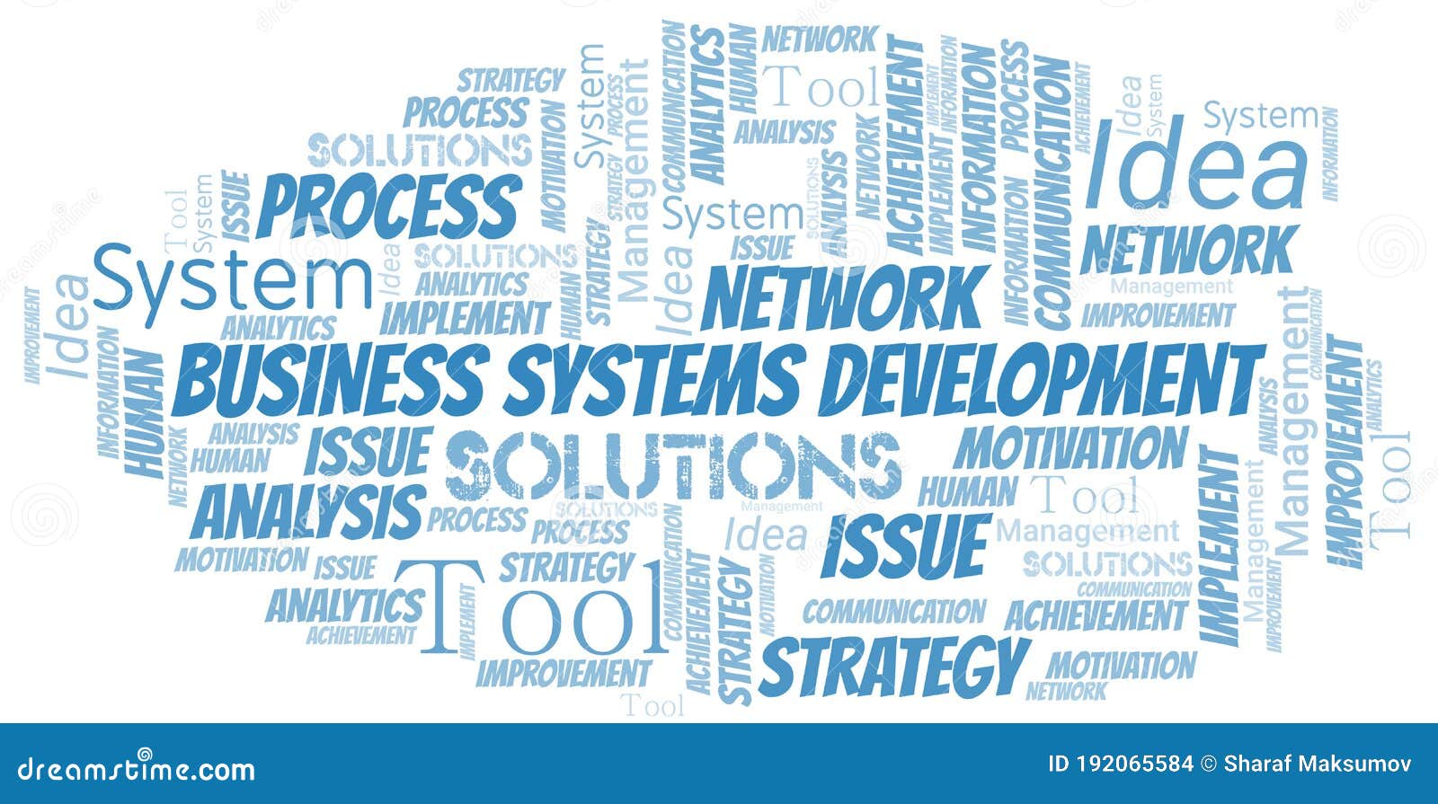 Business Systems Development Typography Vector Word Cloud. Stock Vector ...