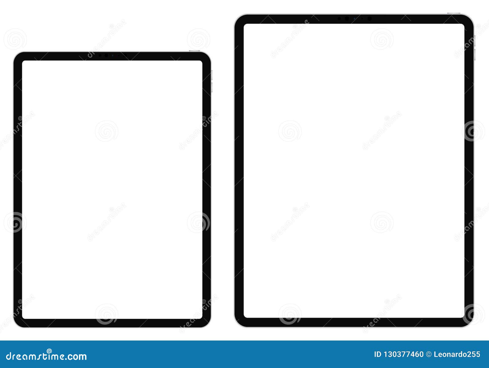 Tablet Ipad Pro 2020 Style Mockup Silhouette With Blank Screen Isolated ...