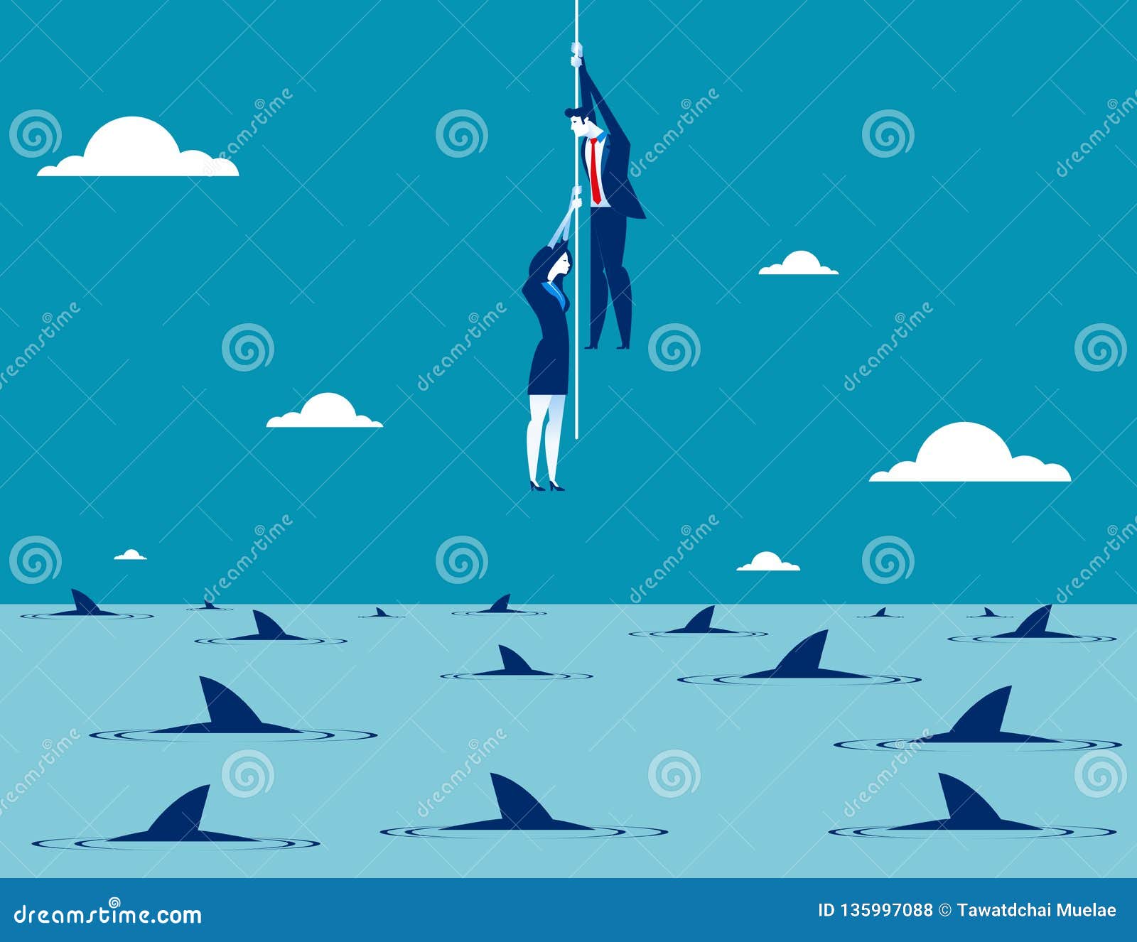 Business Taking Risks. Concept Business Vector Illustration Stock ...