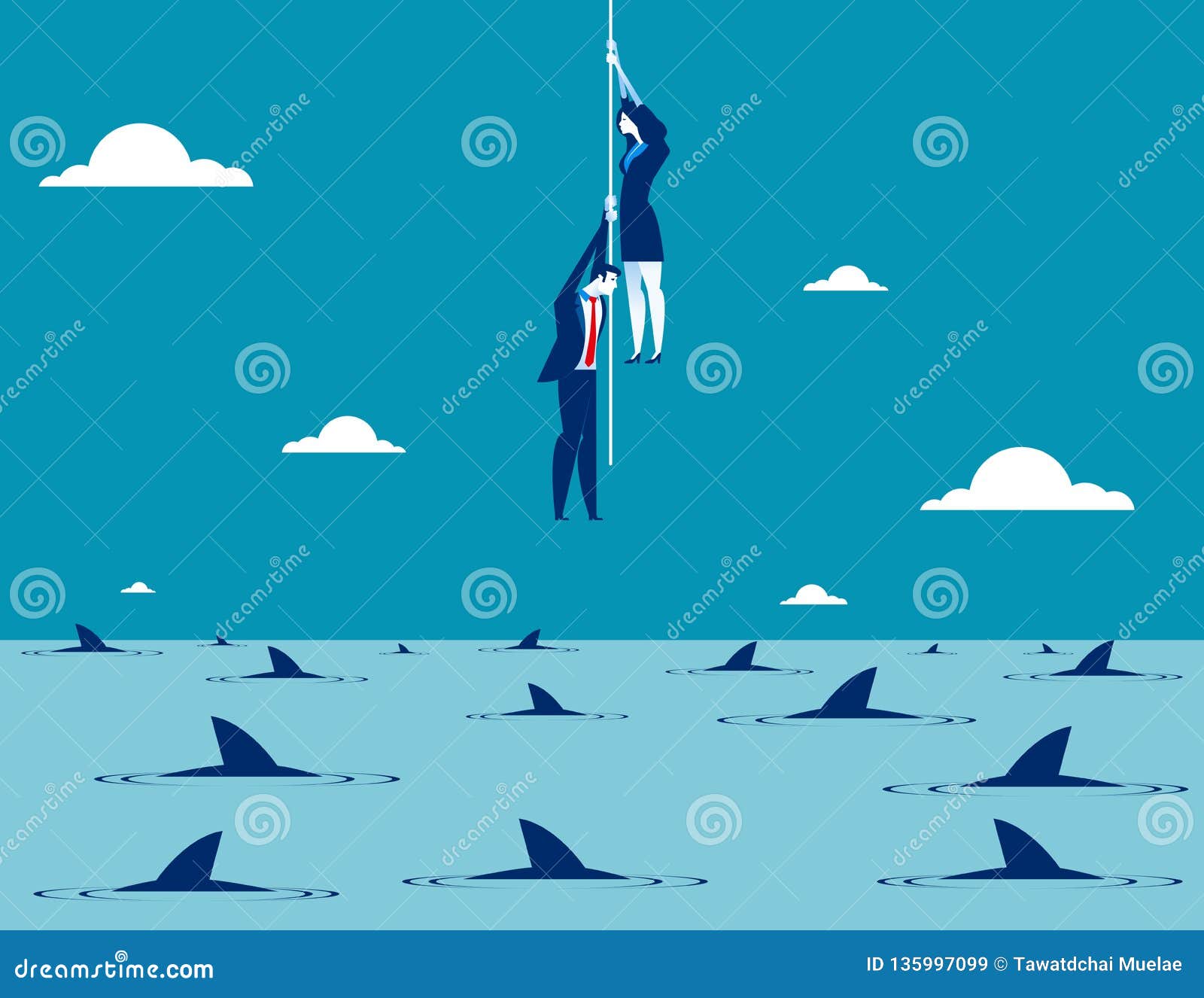 Business Taking Risks. Concept Business Vector Illustration Stock ...