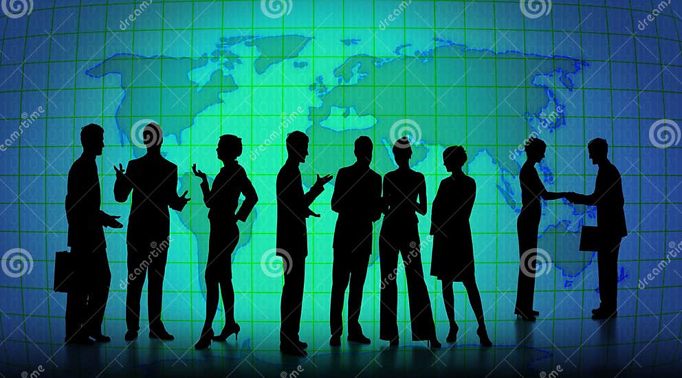 Business talk stock illustration. Illustration of global - 1045404