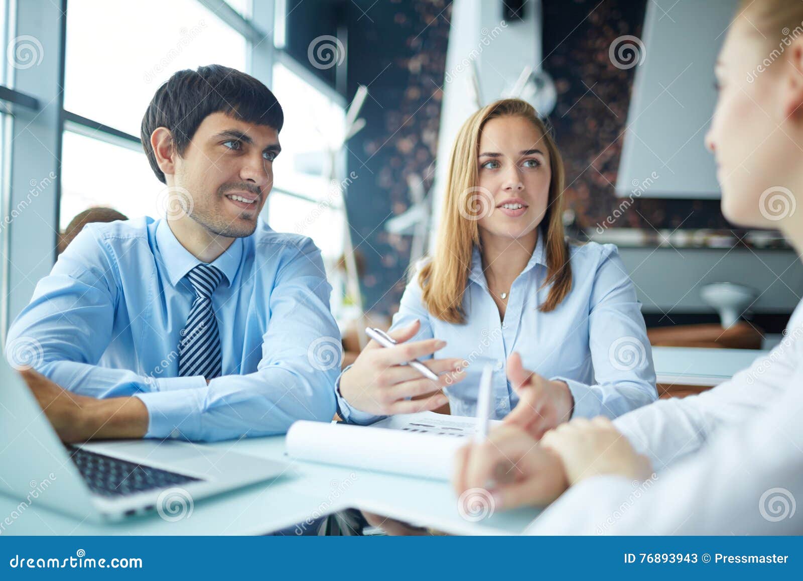 Business talk stock image. Image of brainstorming, consulting - 76893943