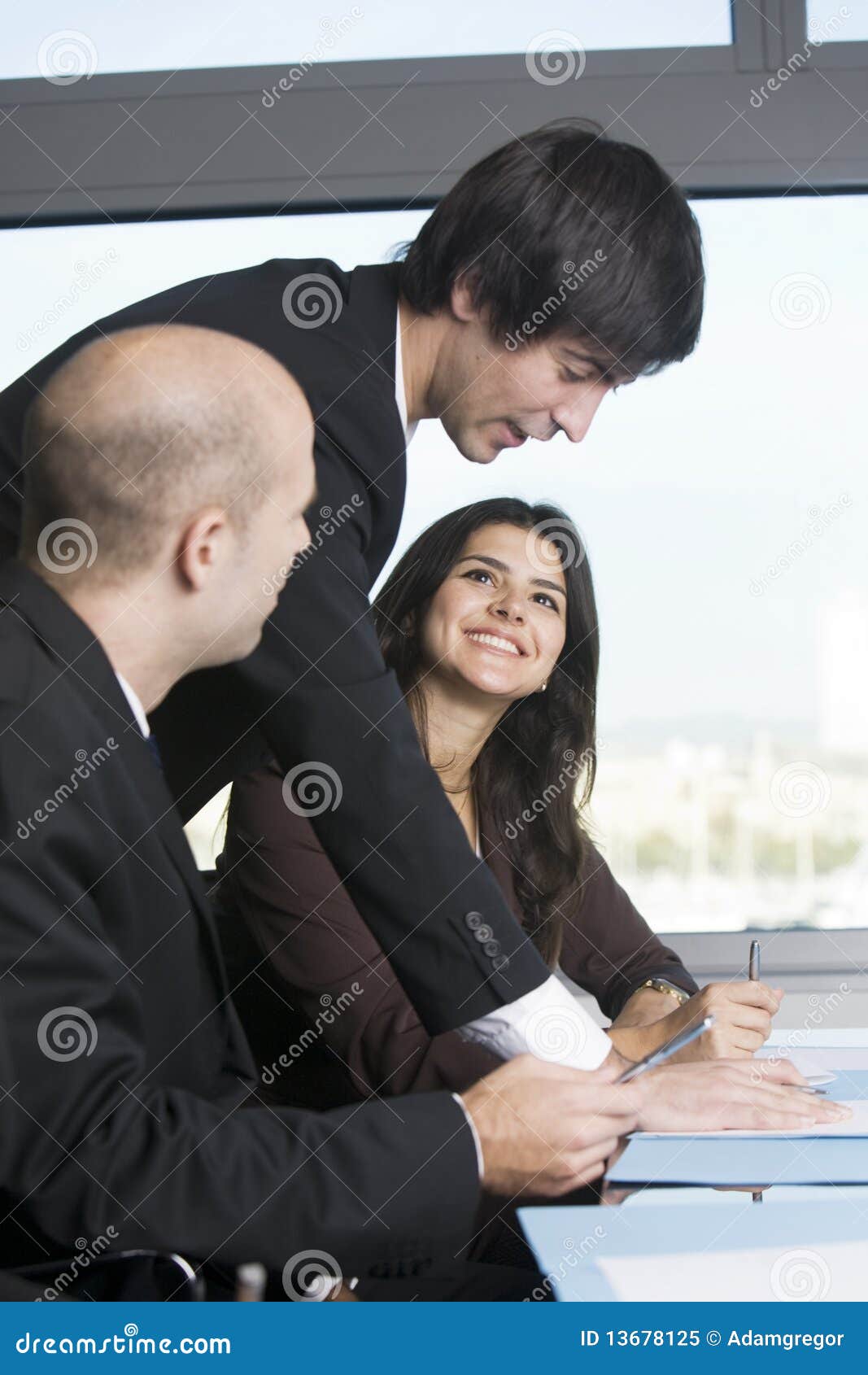 Business talk in office stock image. Image of leadership - 13678125