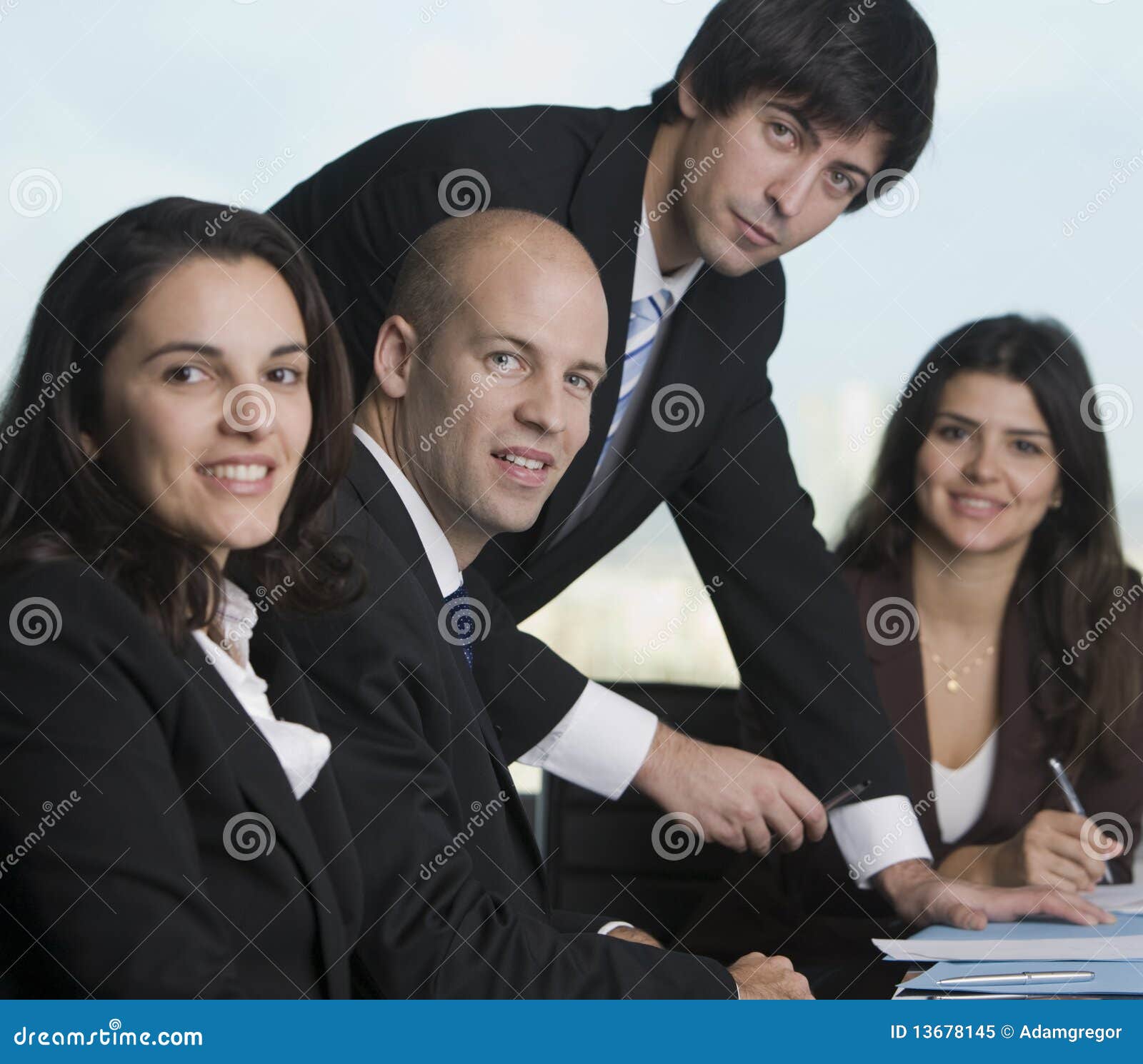 Business talk in office stock image. Image of leadership - 13678145