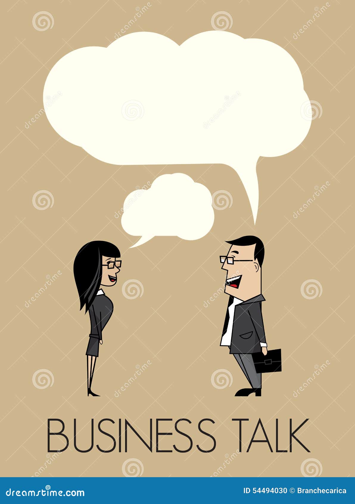 Business talk stock illustration. Illustration of business - 54494030