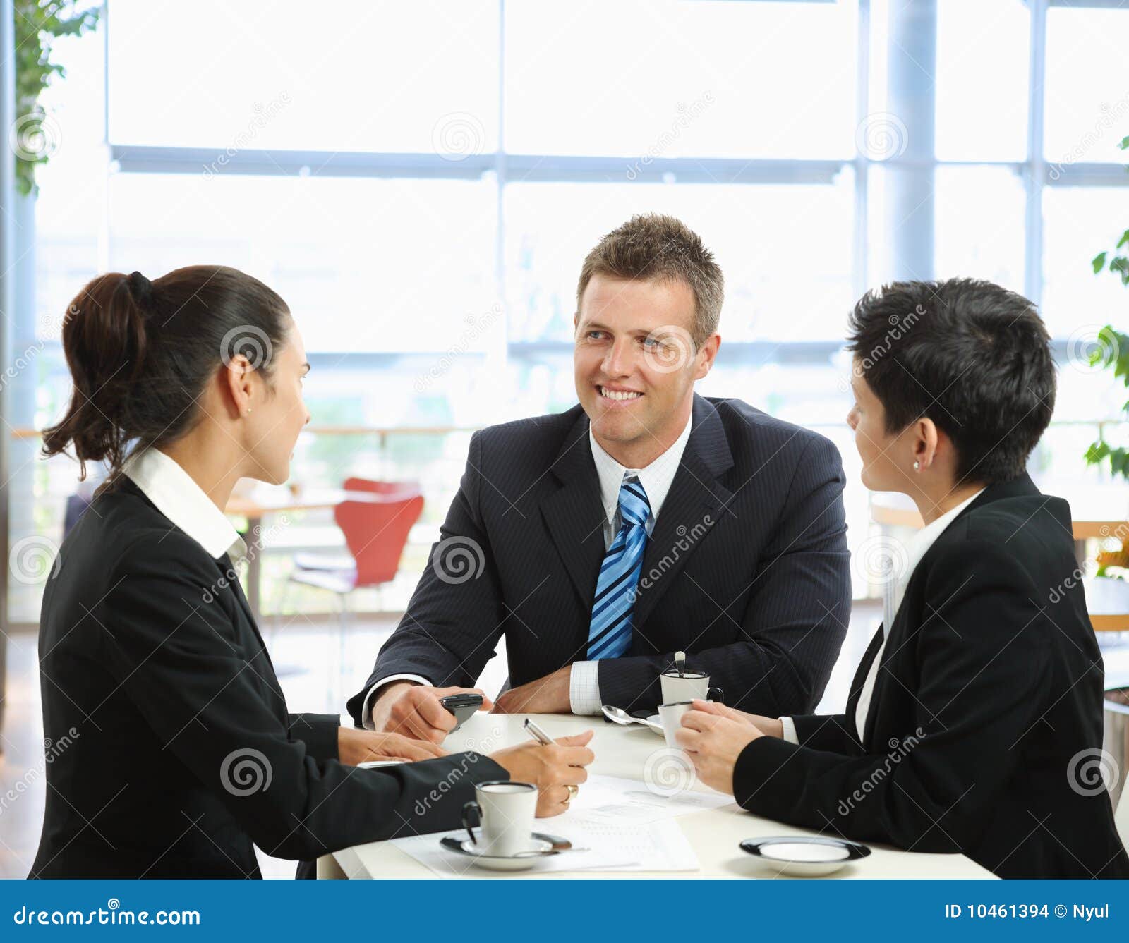 Business talking at cafe stock photo. Image of attractive - 10461394