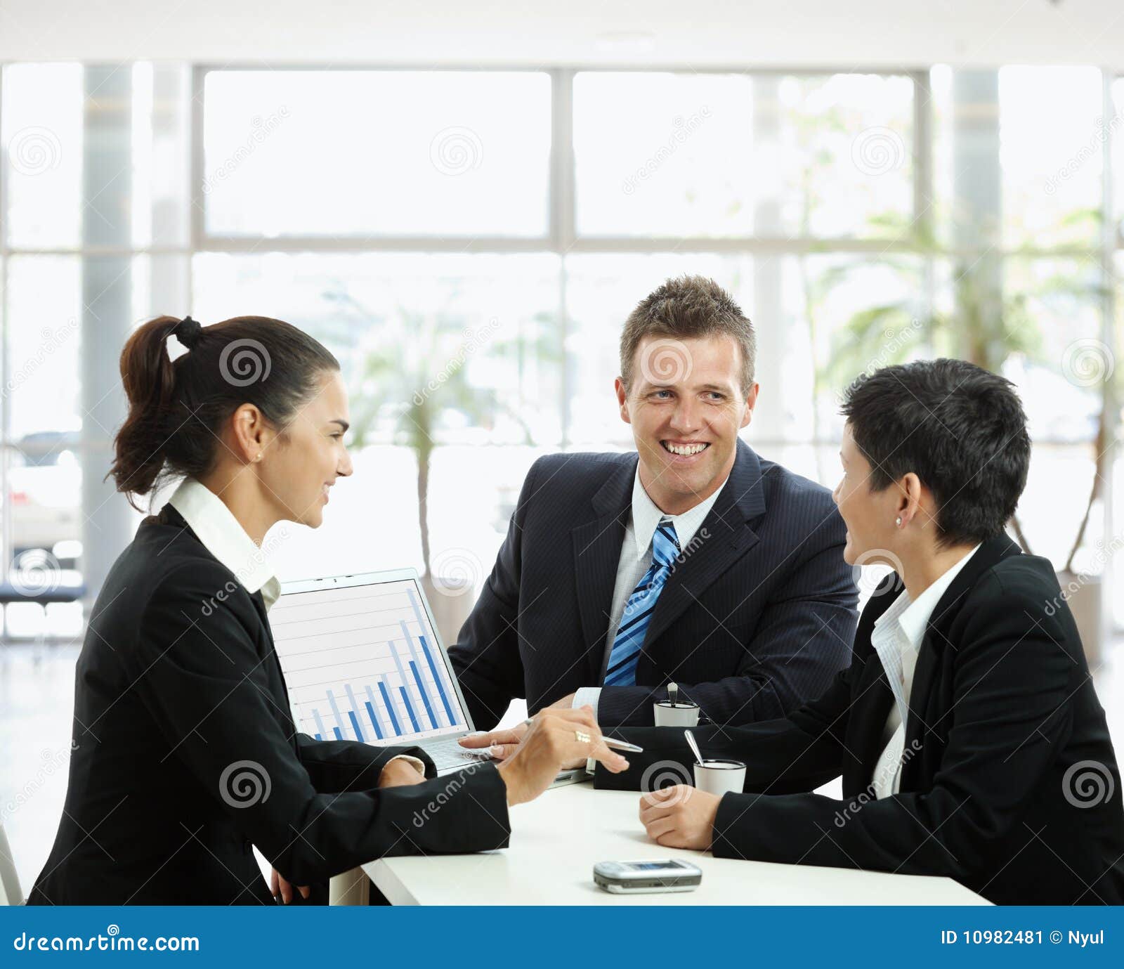 Business talking at cafe stock image. Image of explaining - 10982481