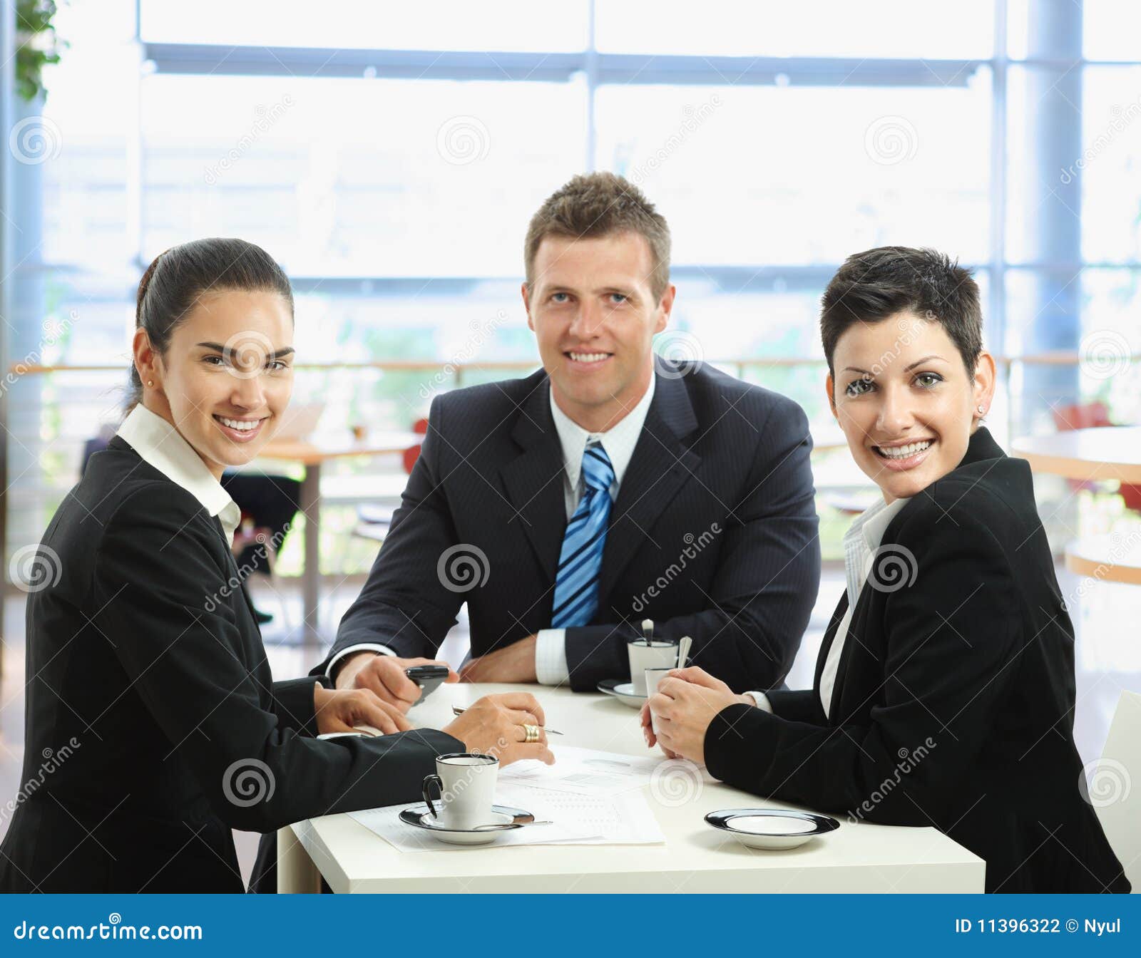 Business talking at cafe stock photo. Image of achievement - 11396322
