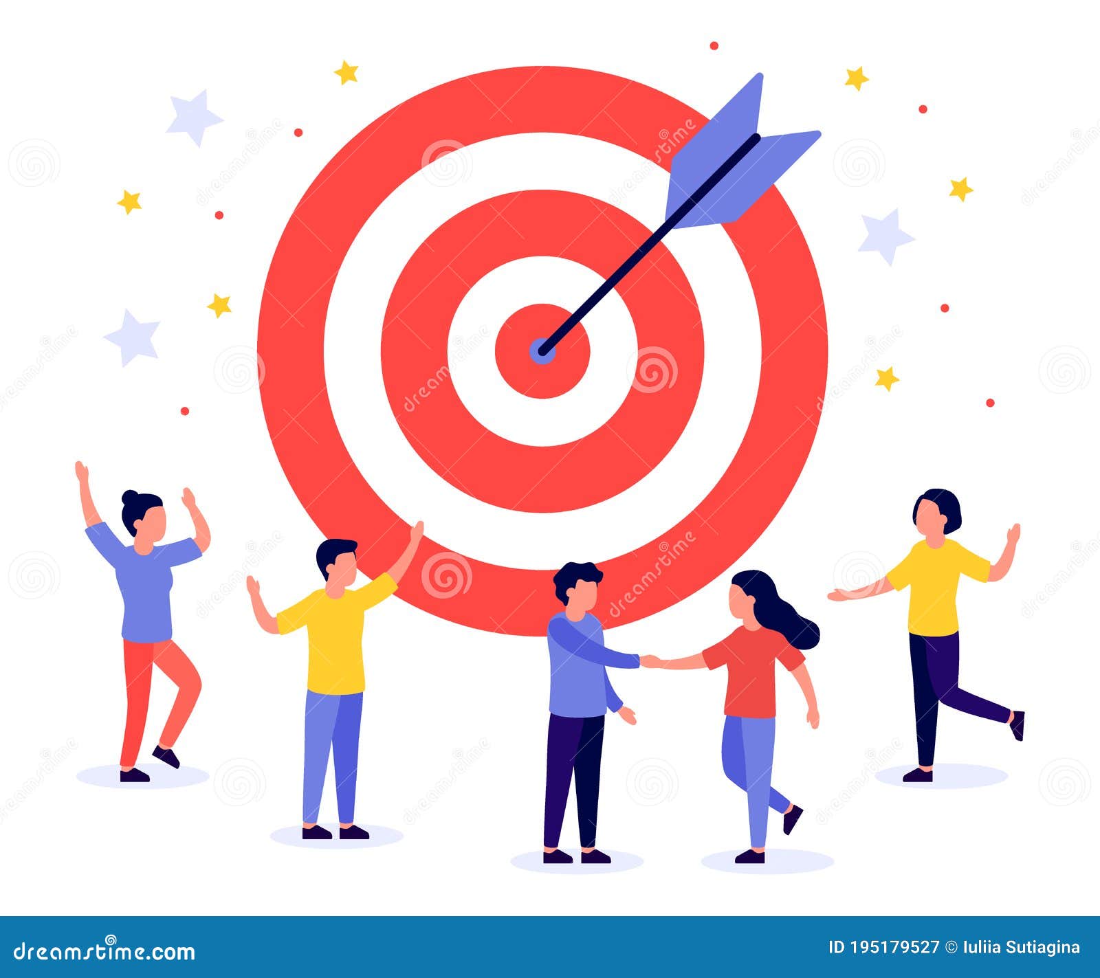 Business Target With Arrow And People. Teamwork, Goal, Motivation ... Business Target With Arrow And People. Teamwork, Goal, Motivation ...