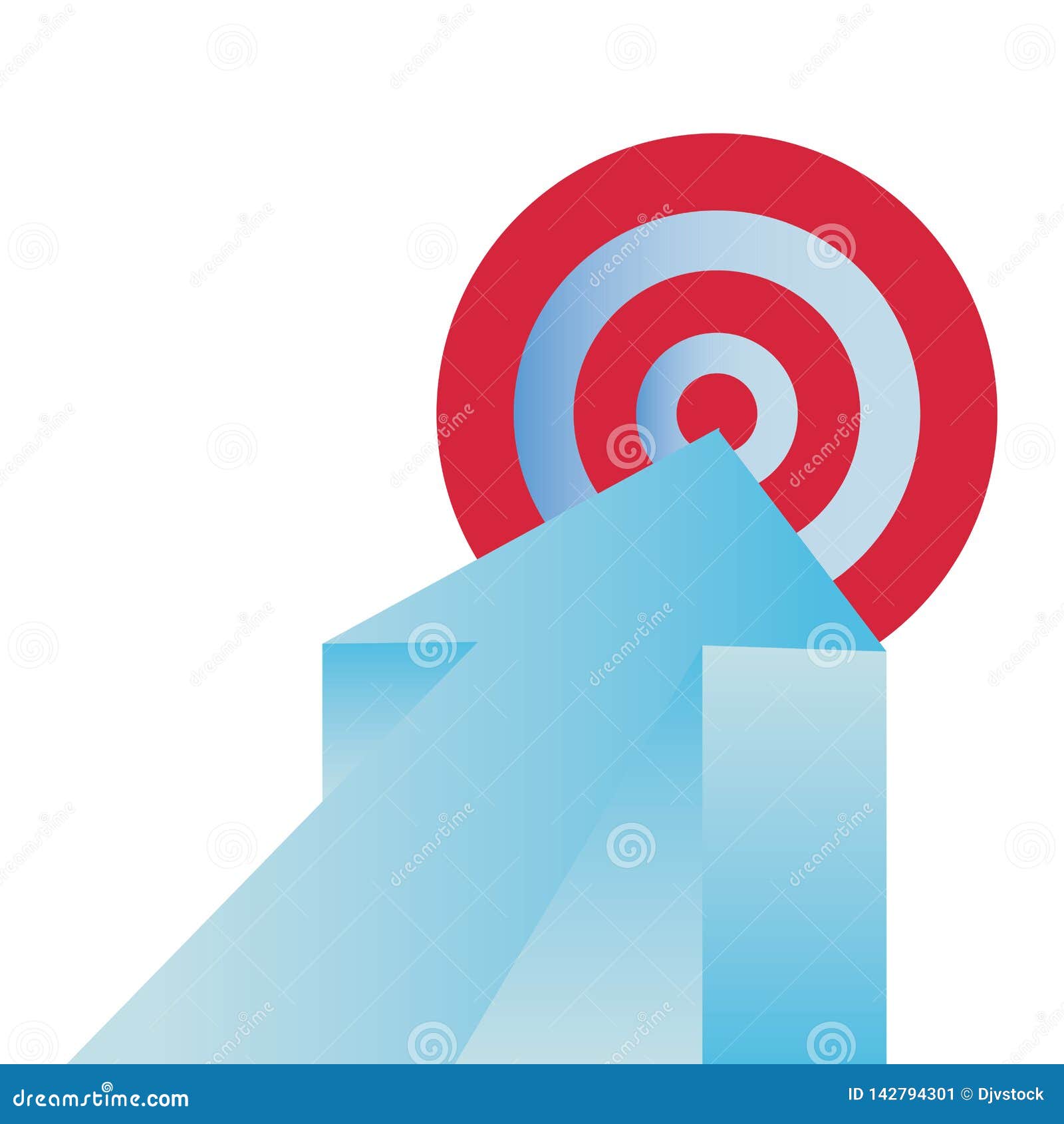 Business Target Arrow Success Progress Stock Vector - Illustration of ...