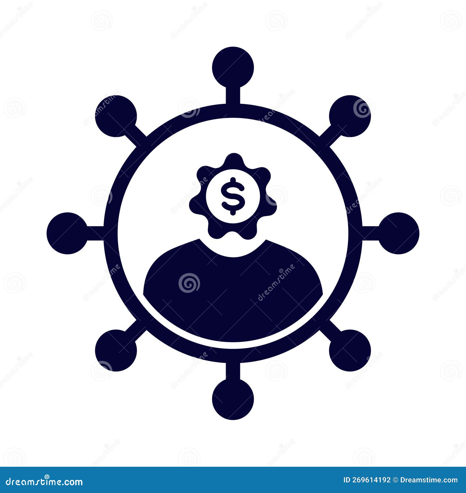 Business Target Client Icon Stock Vector - Illustration of human, buyer ...