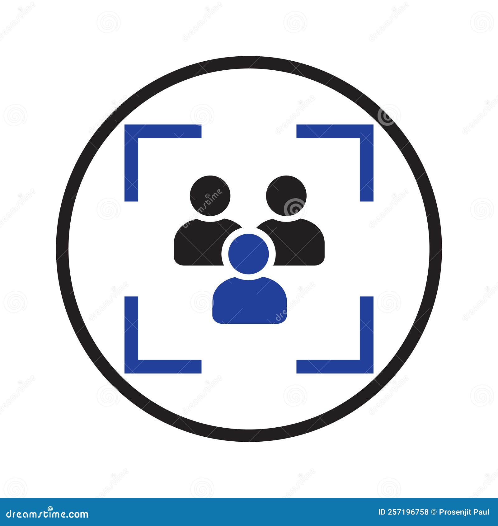 Business Target Client Icon in Circle Stock Vector - Illustration of ...