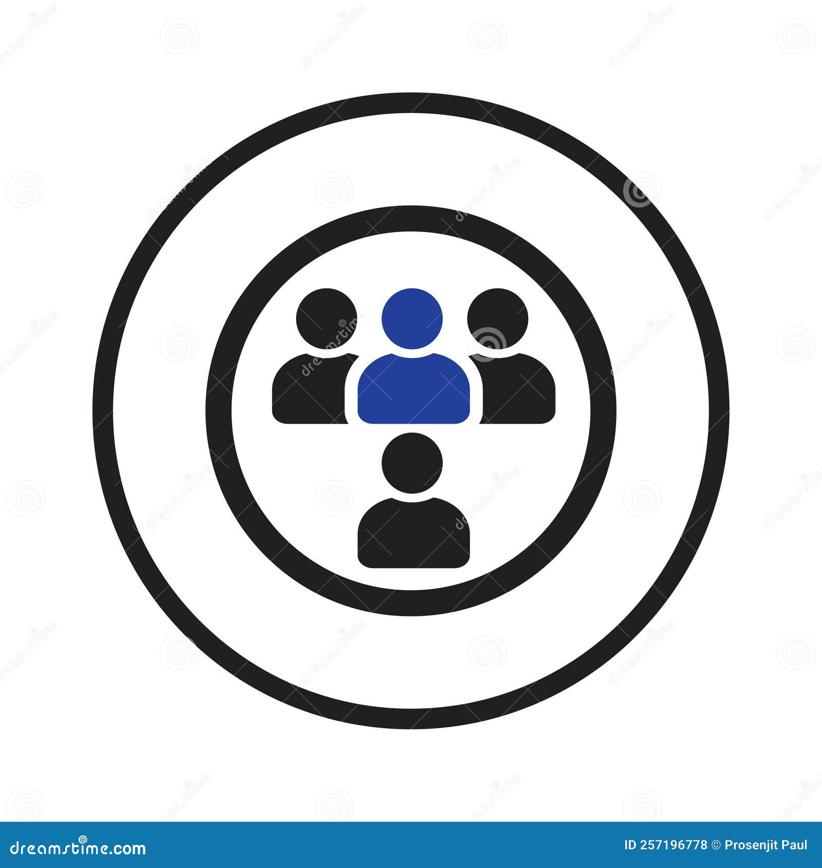 Business Target Client Icon in Circle Stock Vector - Illustration of ...