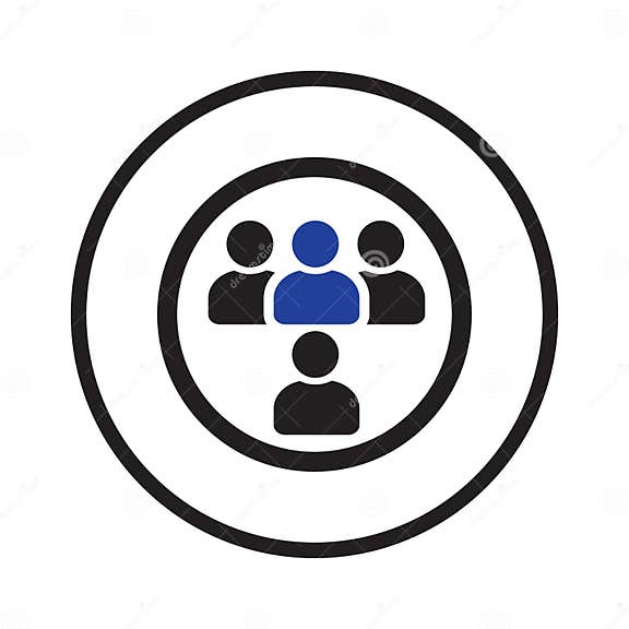 Business Target Client Icon in Circle Stock Vector - Illustration of ...