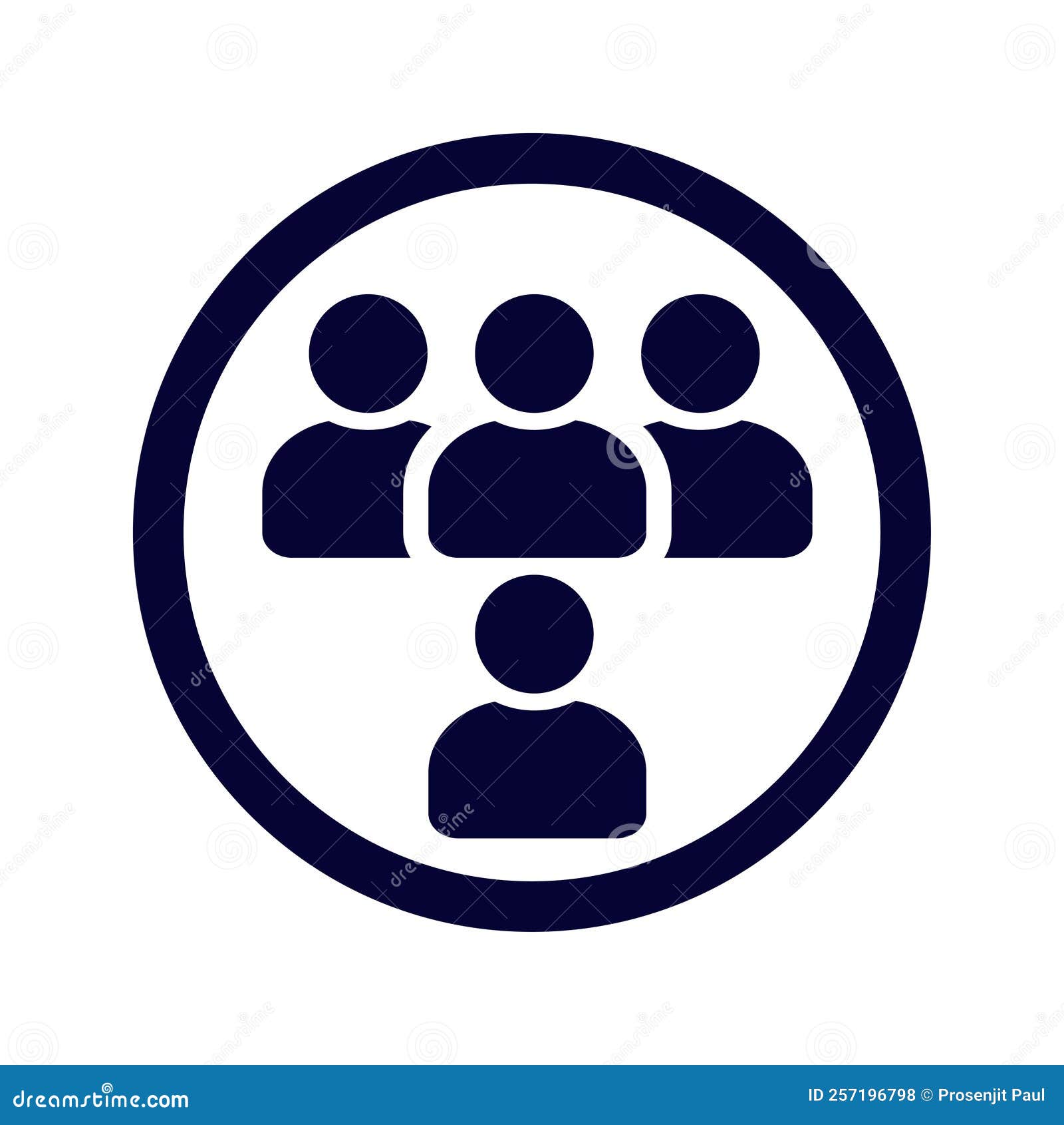 Business Target Client Icon in Circle Stock Vector - Illustration of ...
