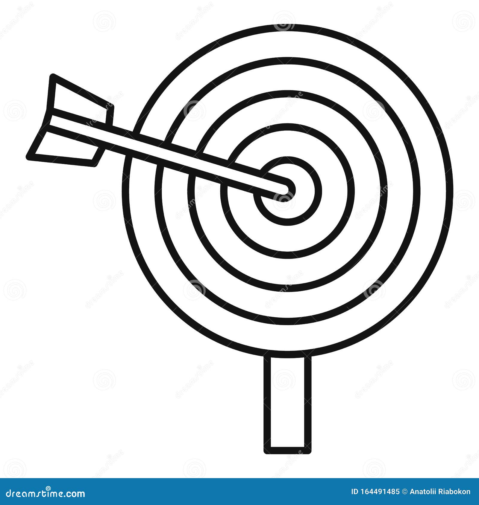 Business Target Icon, Outline Style Stock Vector - Illustration of ...