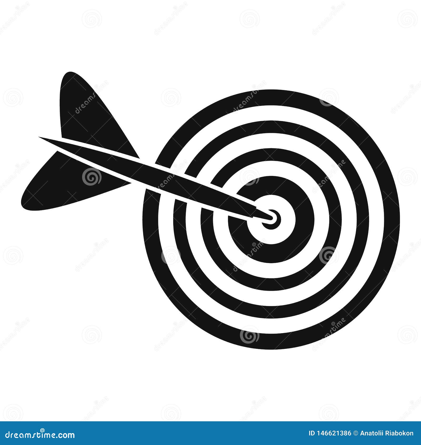 Business Target Icon, Simple Style Stock Vector - Illustration of ...
