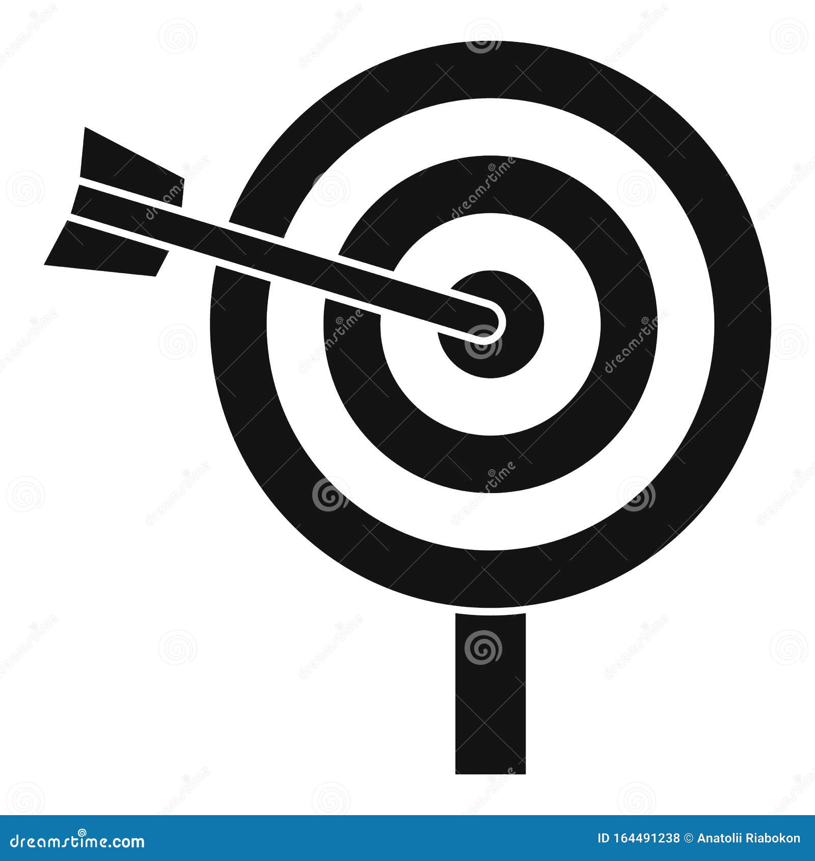 Business Target Icon, Simple Style Stock Vector - Illustration of ...