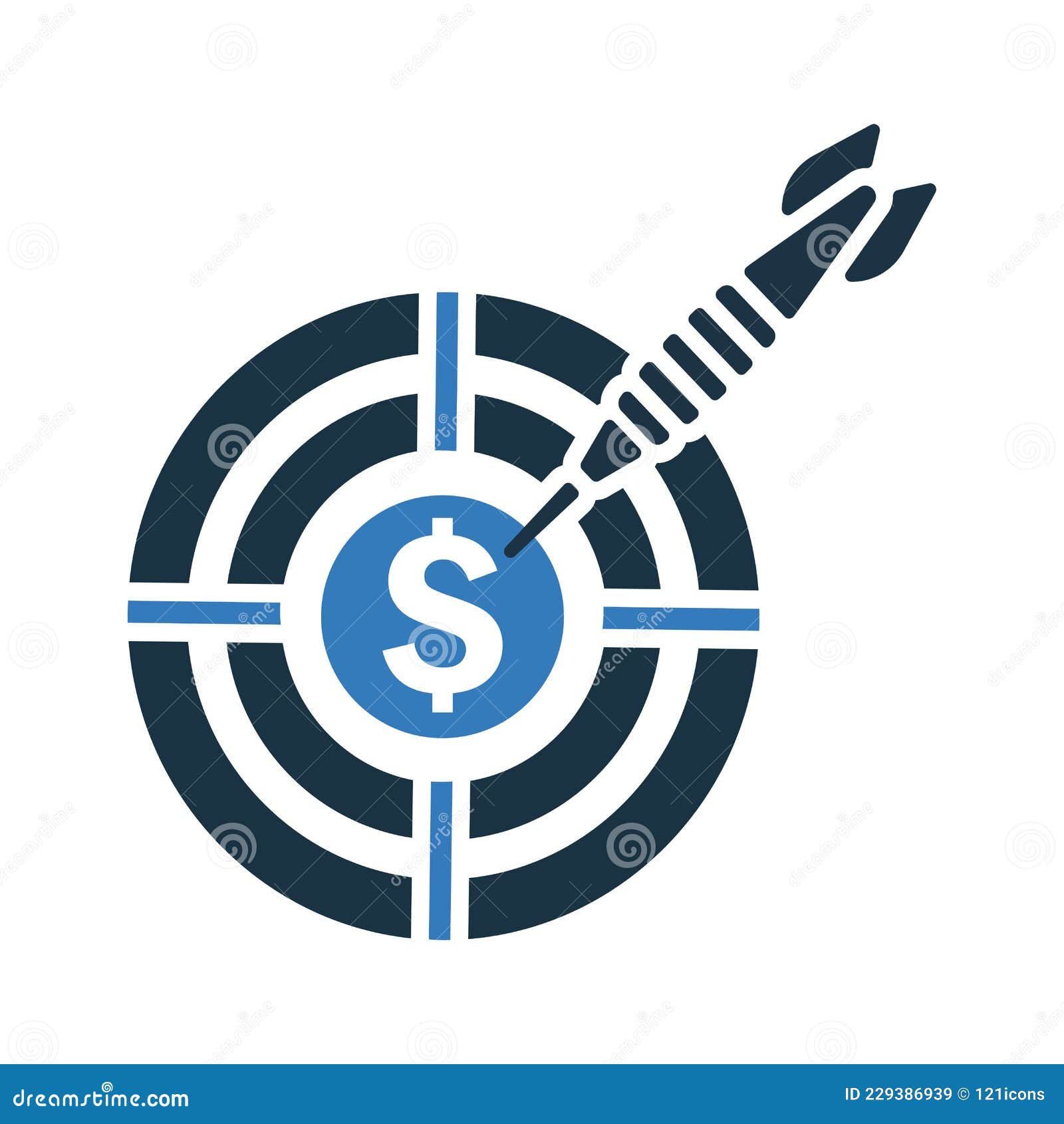 Business, Target Icon. Simple Vector Design Stock Vector - Illustration ...