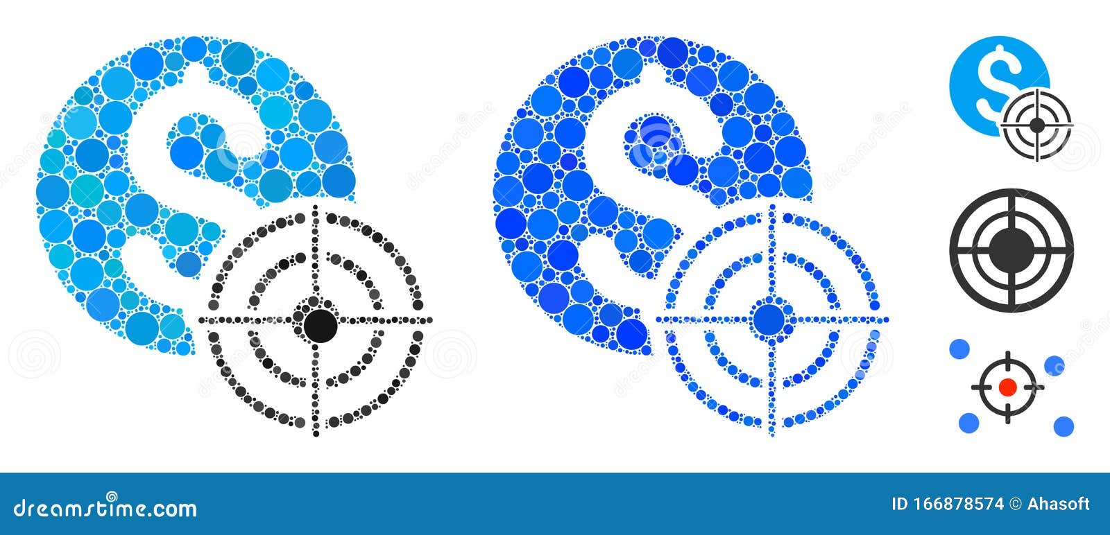 Business Target Mosaic Icon of Circle Dots Stock Illustration ...