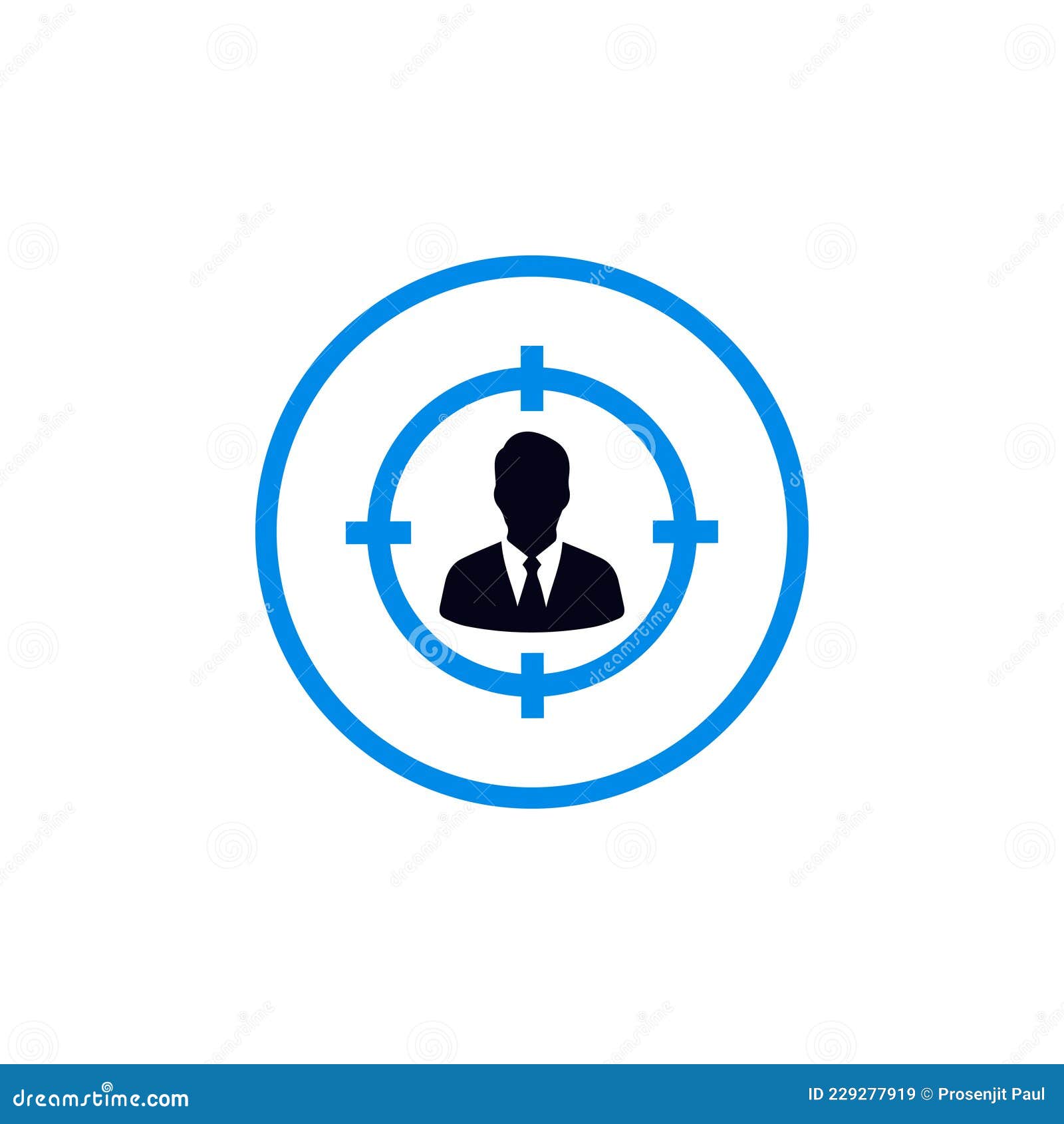 Business Target Person Icon Vector Stock Vector - Illustration of ...