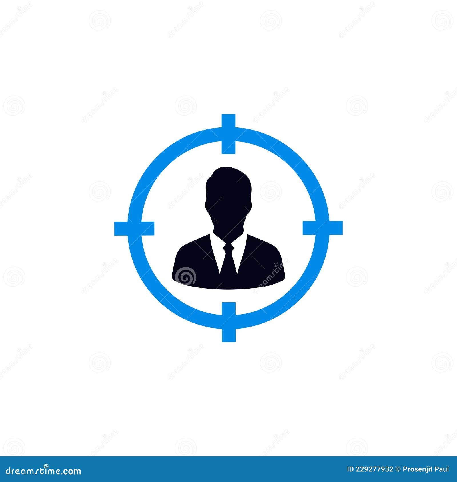 Business Target Person Icon Vector Stock Vector - Illustration of group ...
