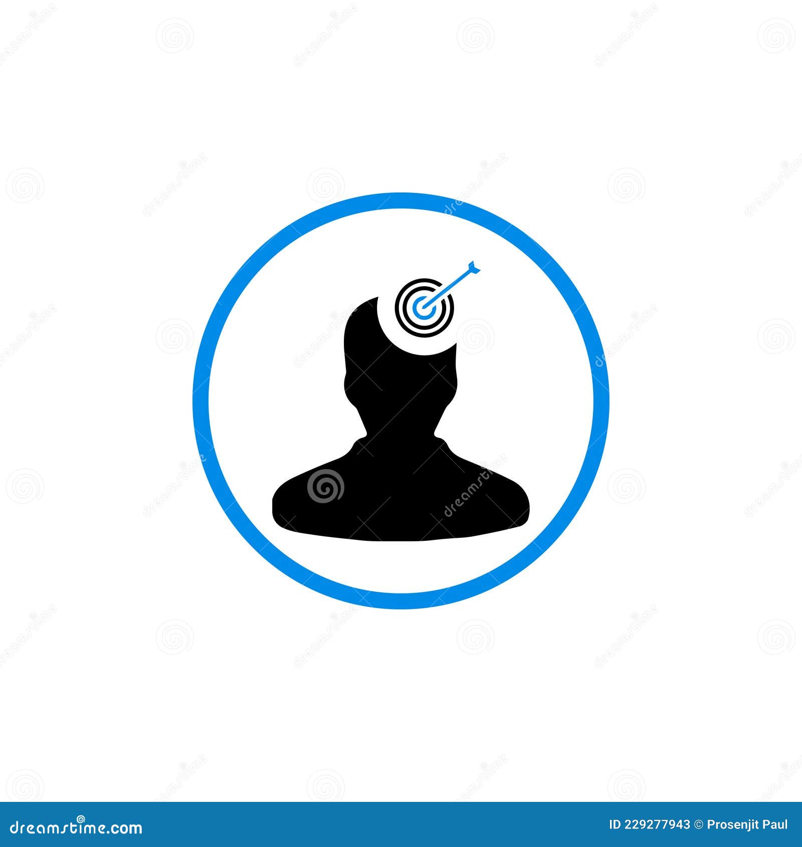 Business Target Person Icon Vector Stock Vector - Illustration of ...