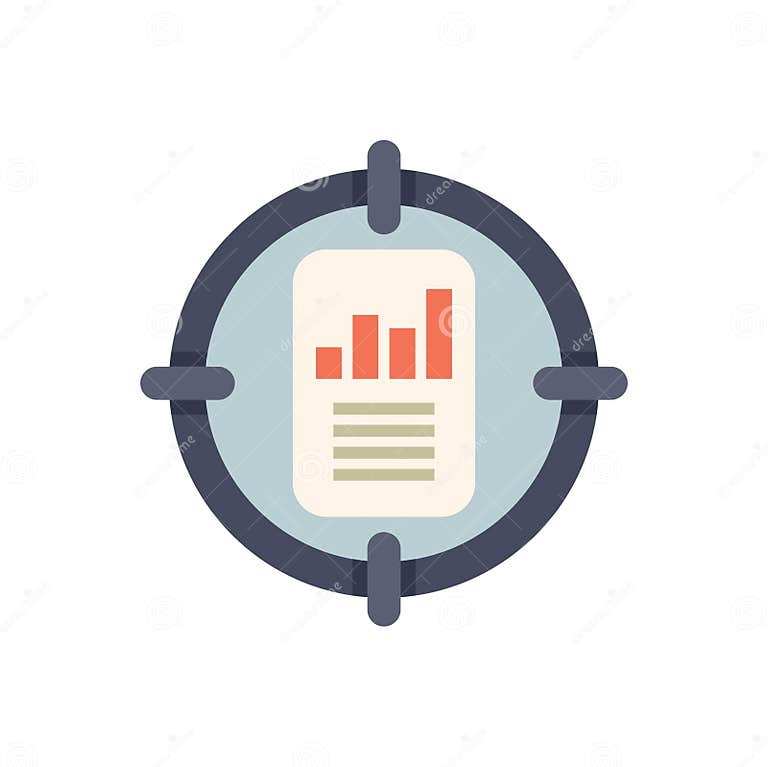 Business Targeting Increasing Bar Chart Analytics Data Icon Stock ...
