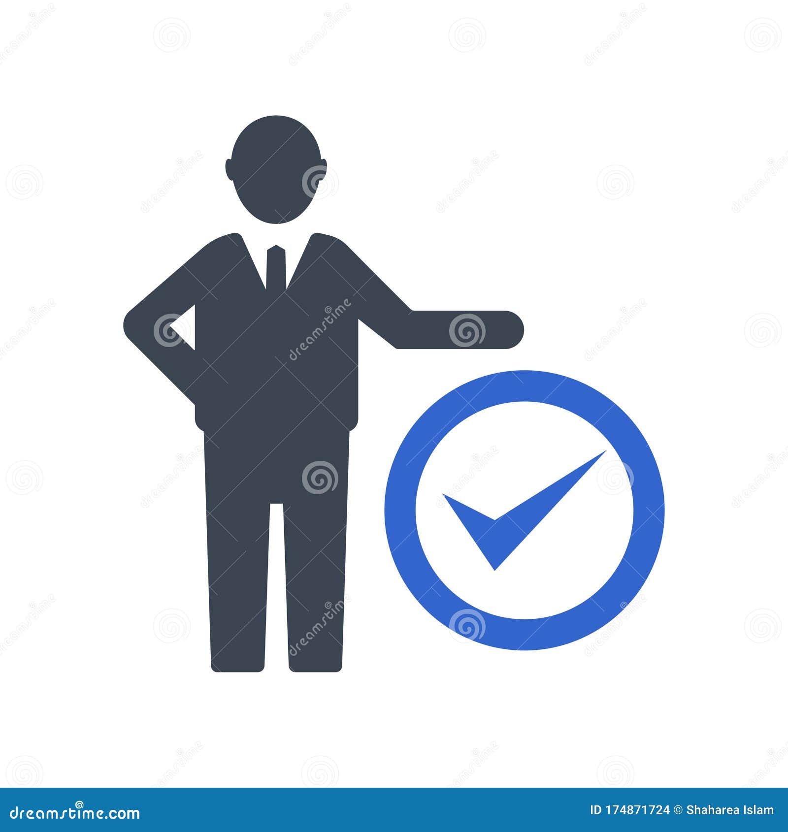 Business Task Done Icon stock vector. Illustration of tasks - 174871724