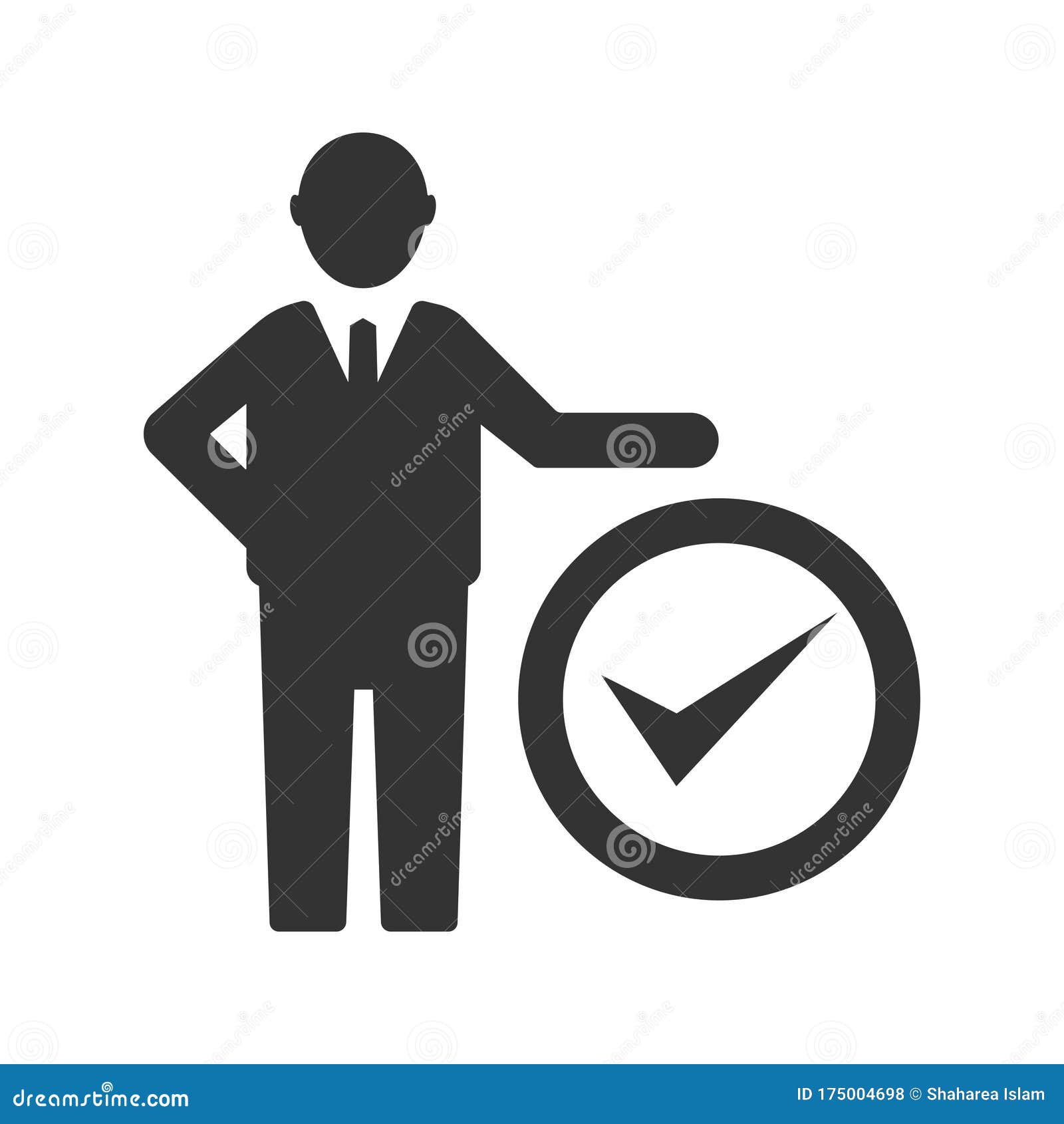 Business Task Done Icon stock vector. Illustration of sign - 175004698
