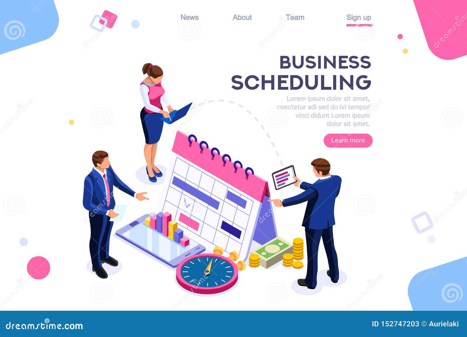 Business Tasks Schedule Weeks Concept Stock Vector - Illustration of ...