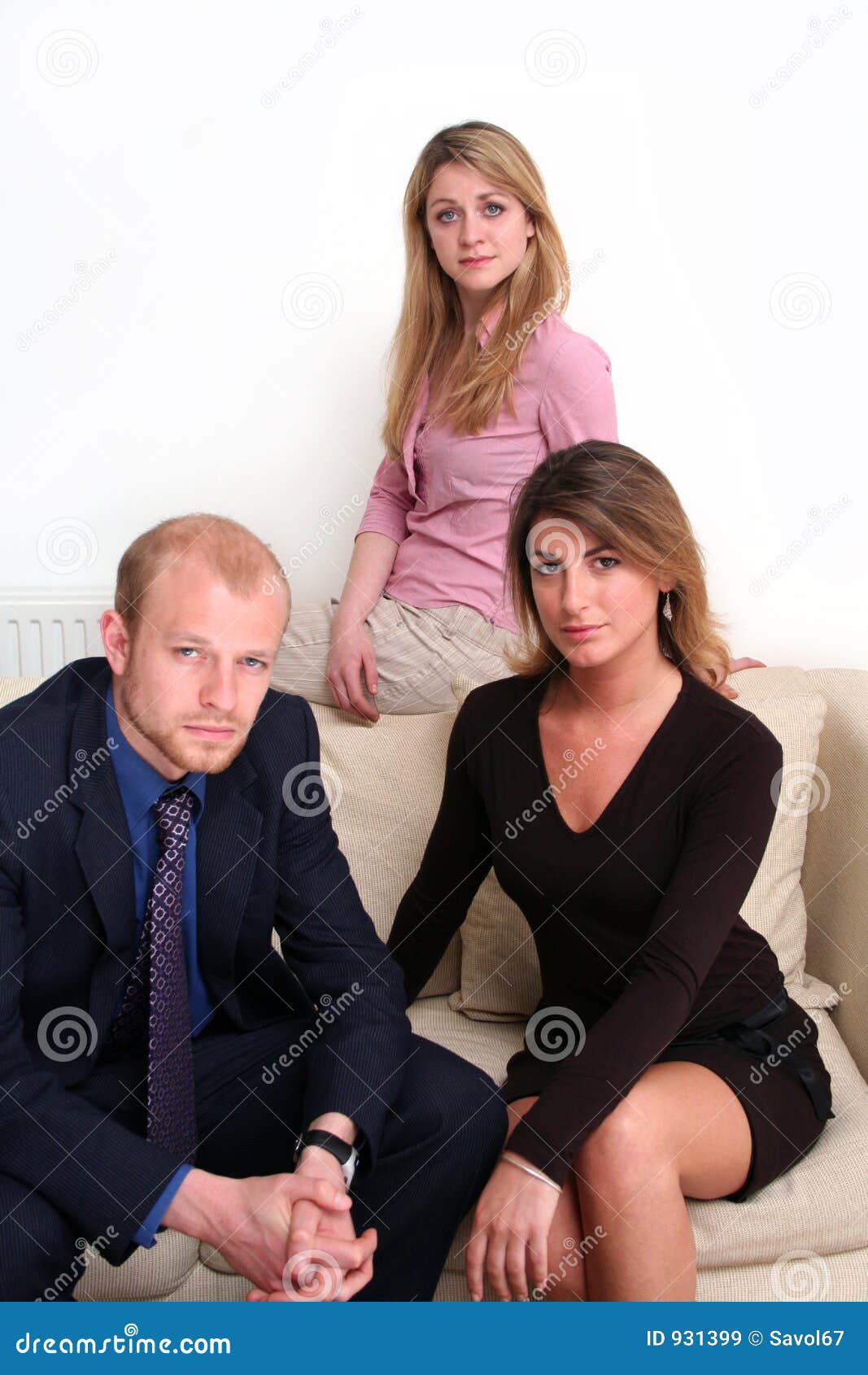 Business Team - 3 people stock image. Image of female, male - 931399