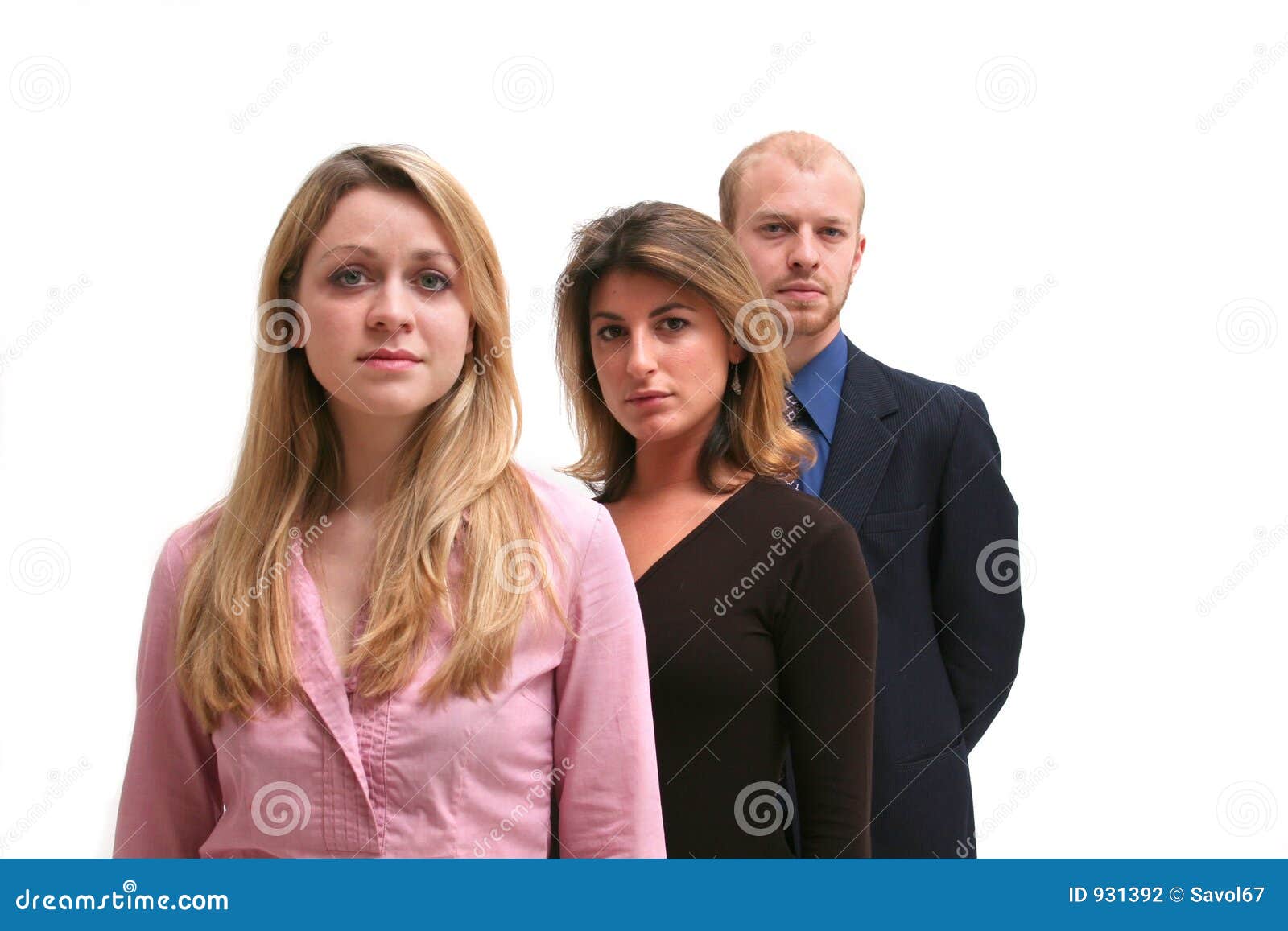 Business Team - 3 Young People Stock Photo - Image of businesswoman ...
