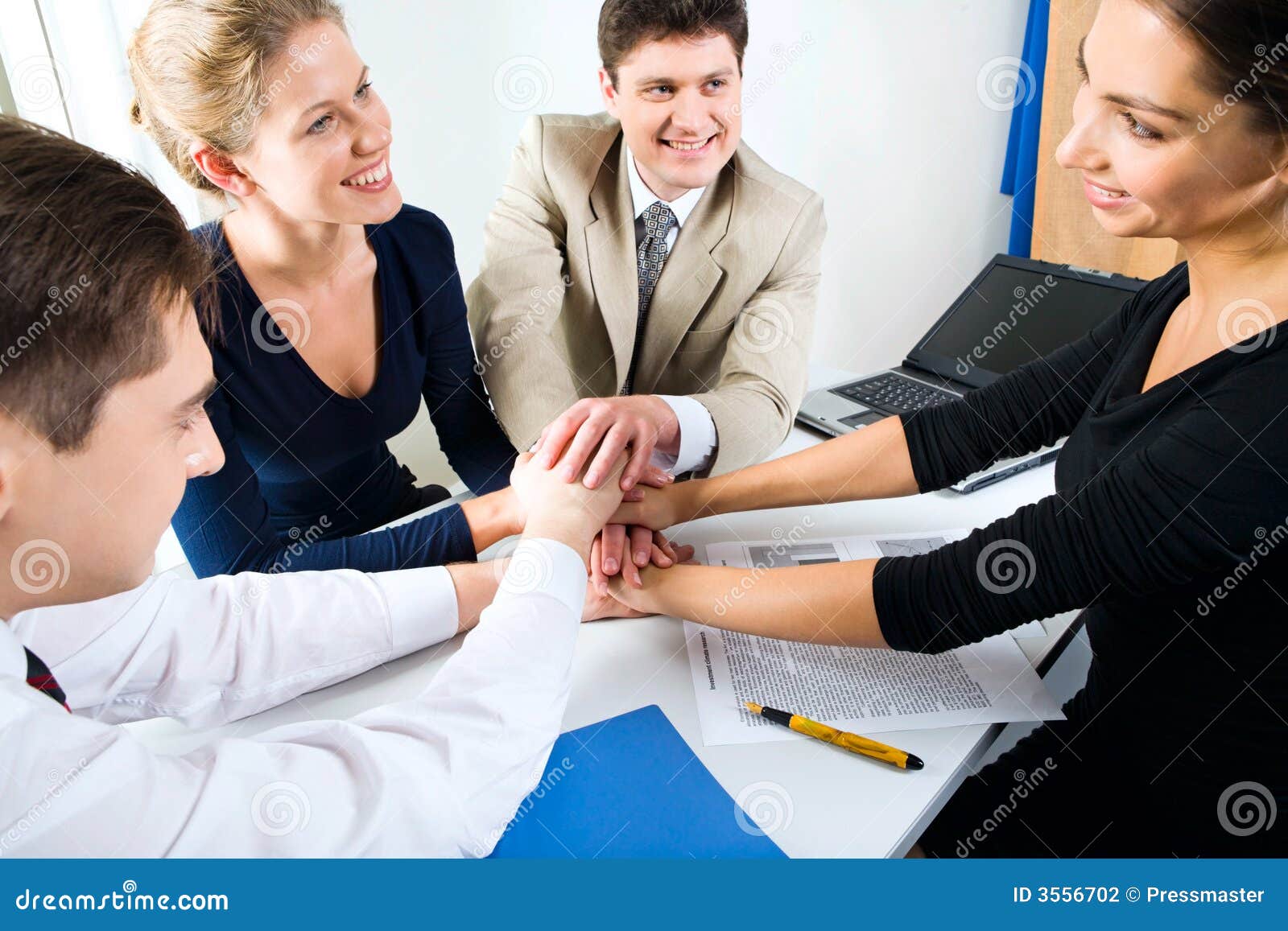 Business Team. All for One! Stock Photo - Image of friendship, group ...