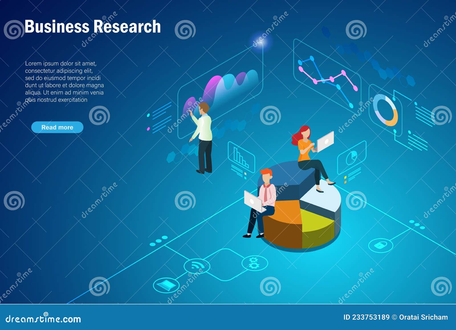 Business Team Analysing Growth Graph Marketing Charts on Virtual ...