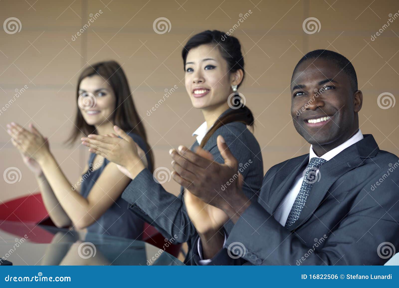 Business team applauding stock photo. Image of looking - 16822506