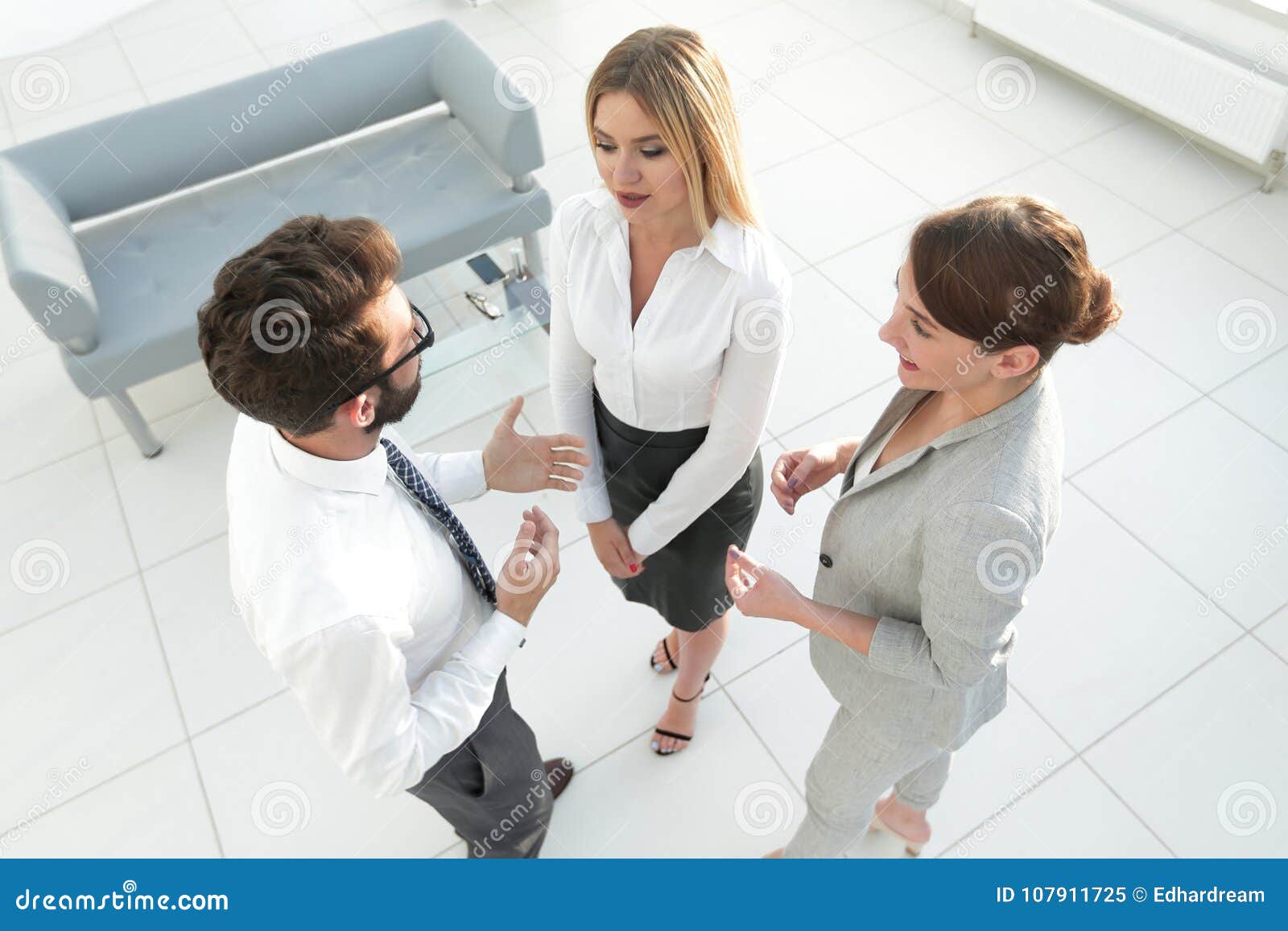 View from the Top.business Team Arguing in the Office. Stock Image ...