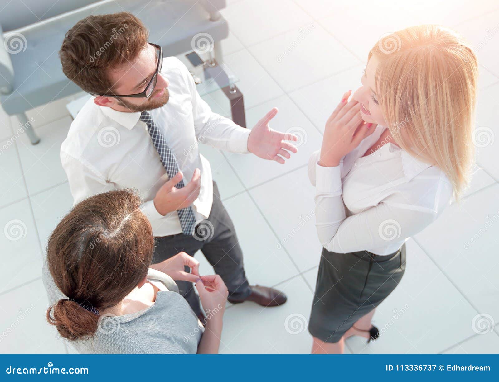 View from the Top.business Team Arguing in the Office. Stock Image ...