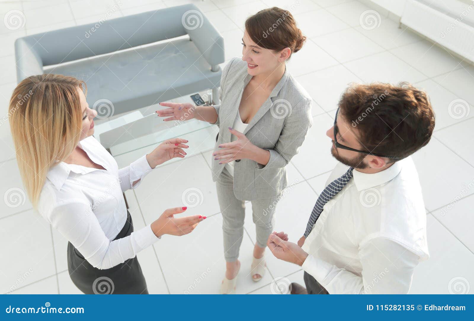 View from the Top.business Team Arguing in the Office. Stock Image ...