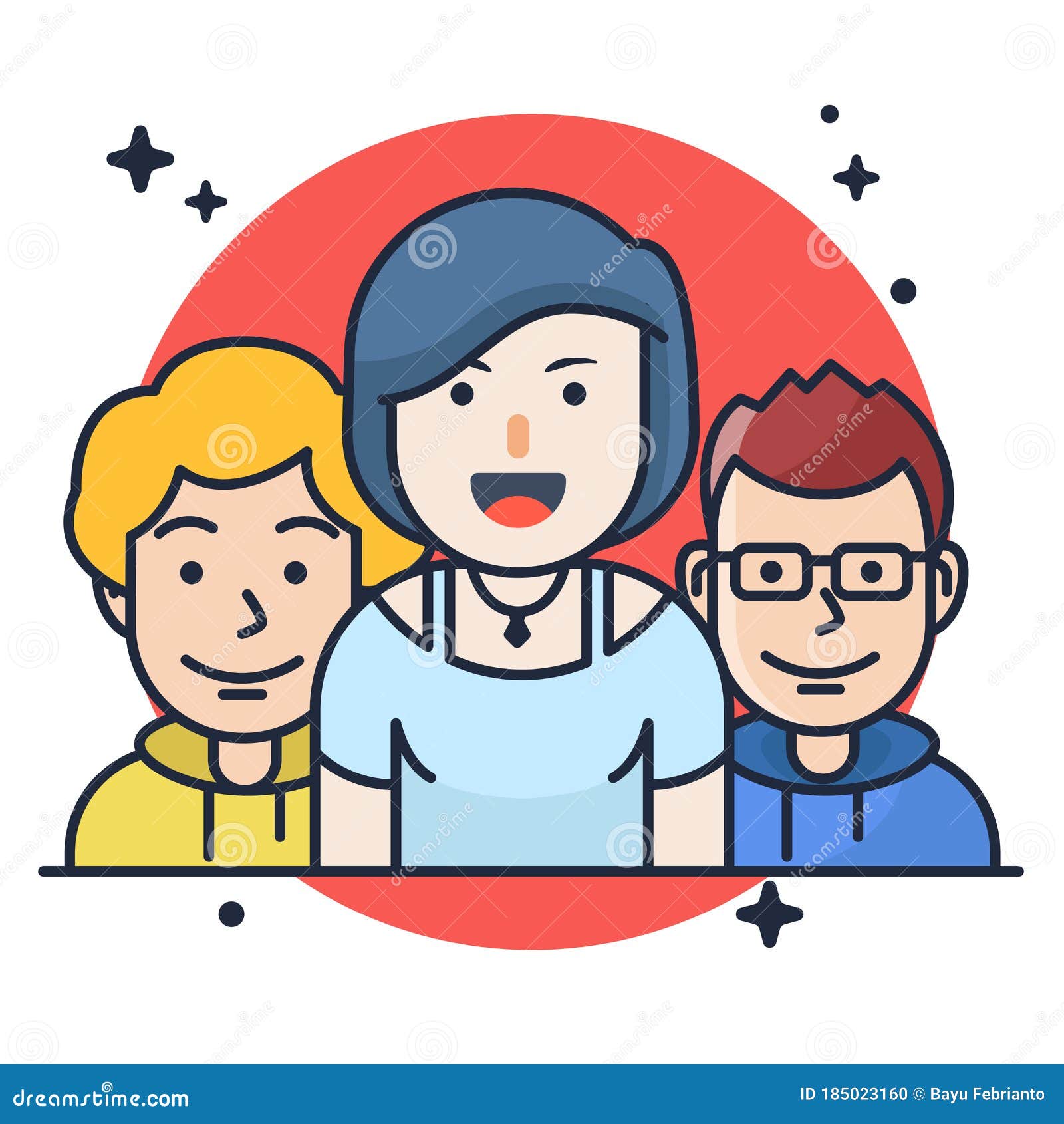 Business Team Avatar Illustration Stock Vector - Illustration of human ...