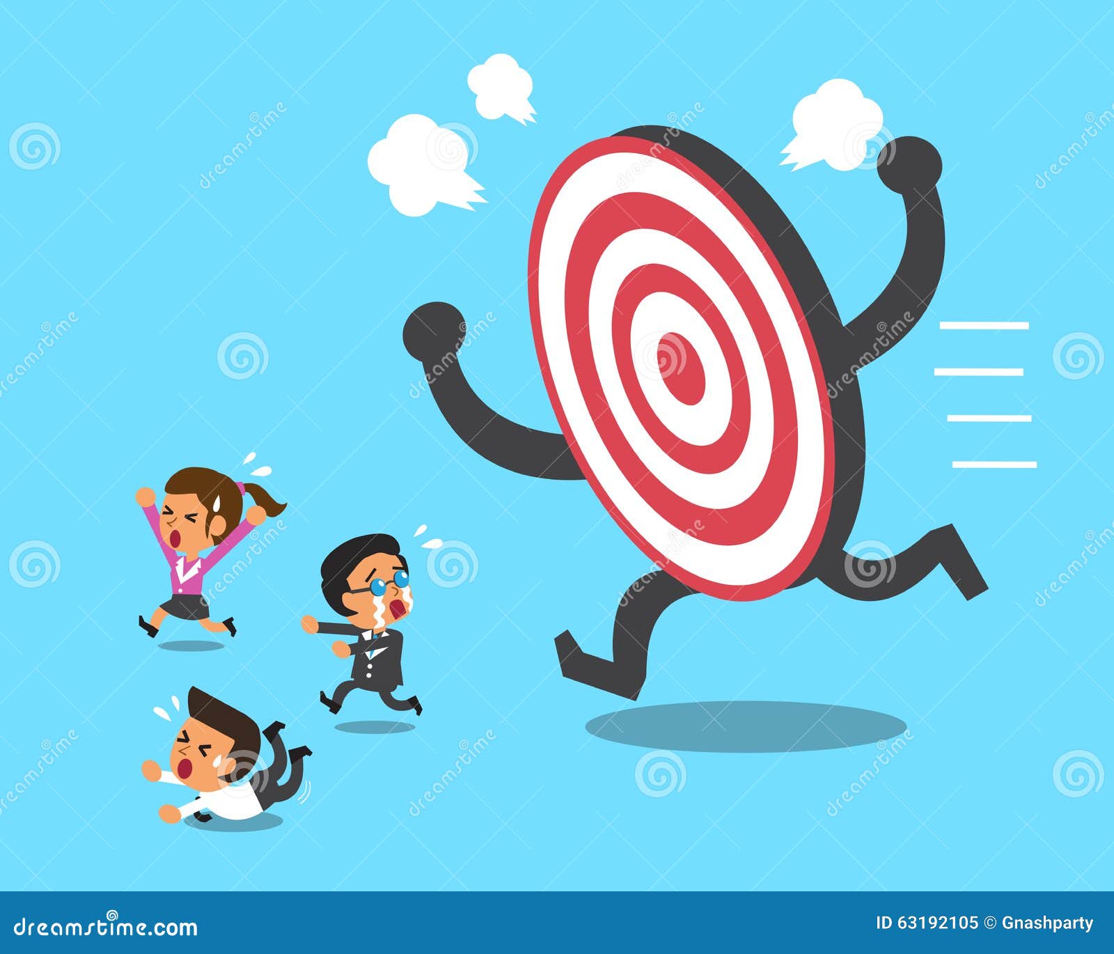 Business Team and Big Target Stock Vector - Illustration of opportunity ...