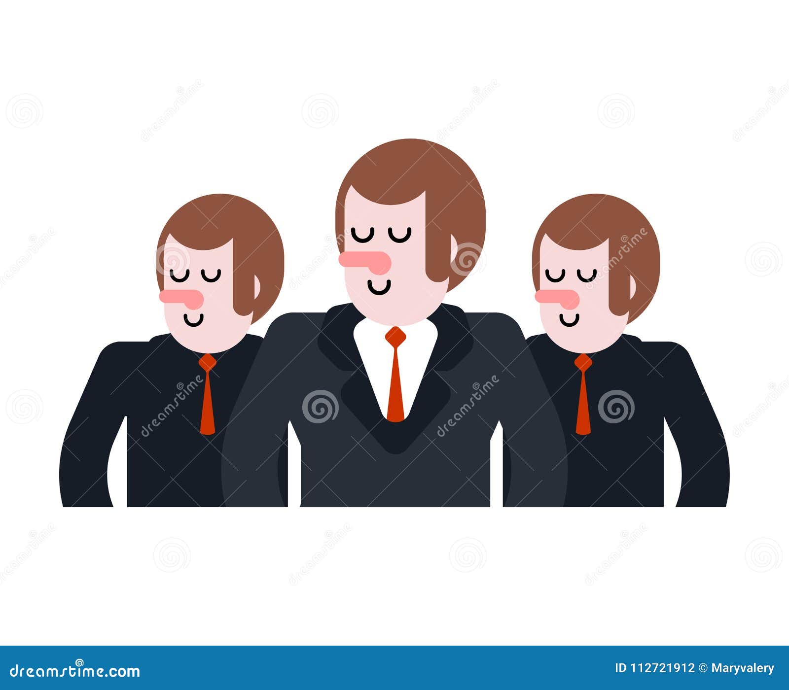 Business Team. Boss and Managers. Three People. Stock Vector ...