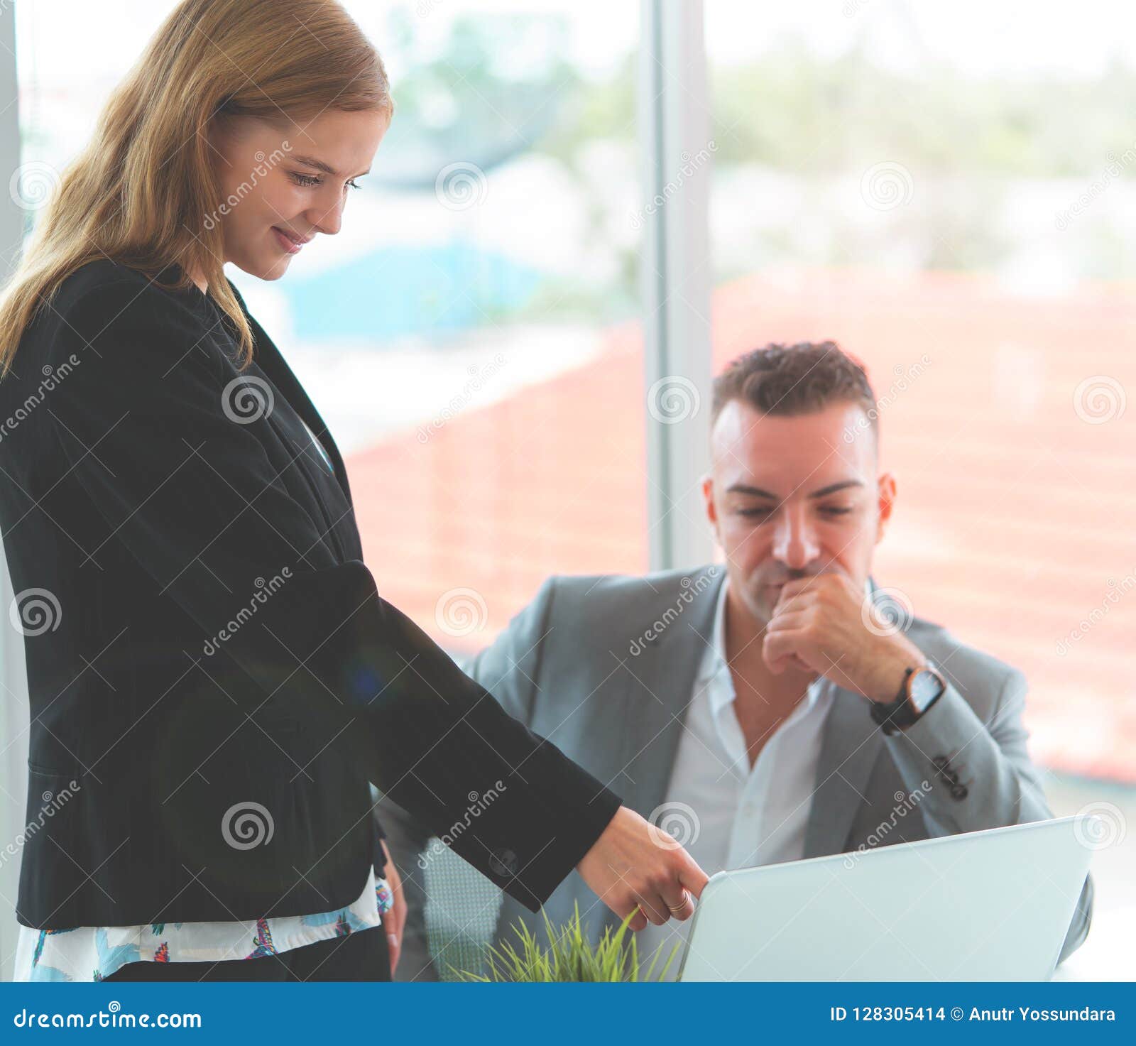 Business Team Brainstorming in Office Space Stock Photo - Image of ...