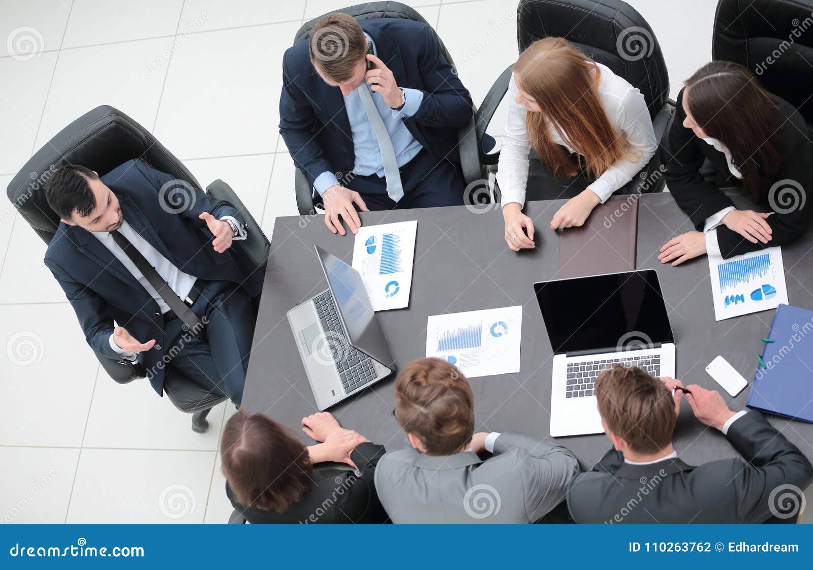 Business Team Discussing in Office Financial Issues Stock Photo - Image ...