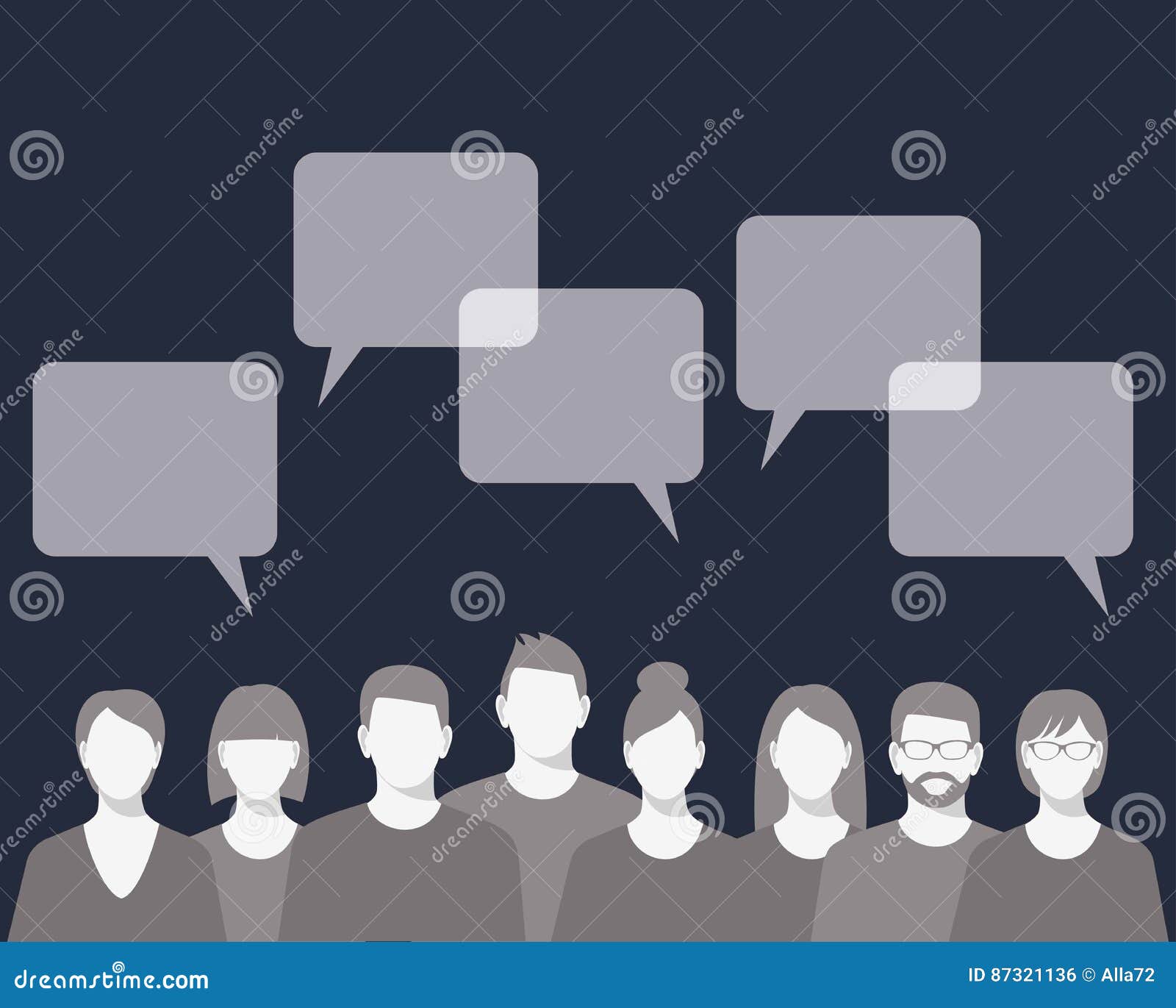 Business Team. Business People and Speech Bubble Stock Vector ...