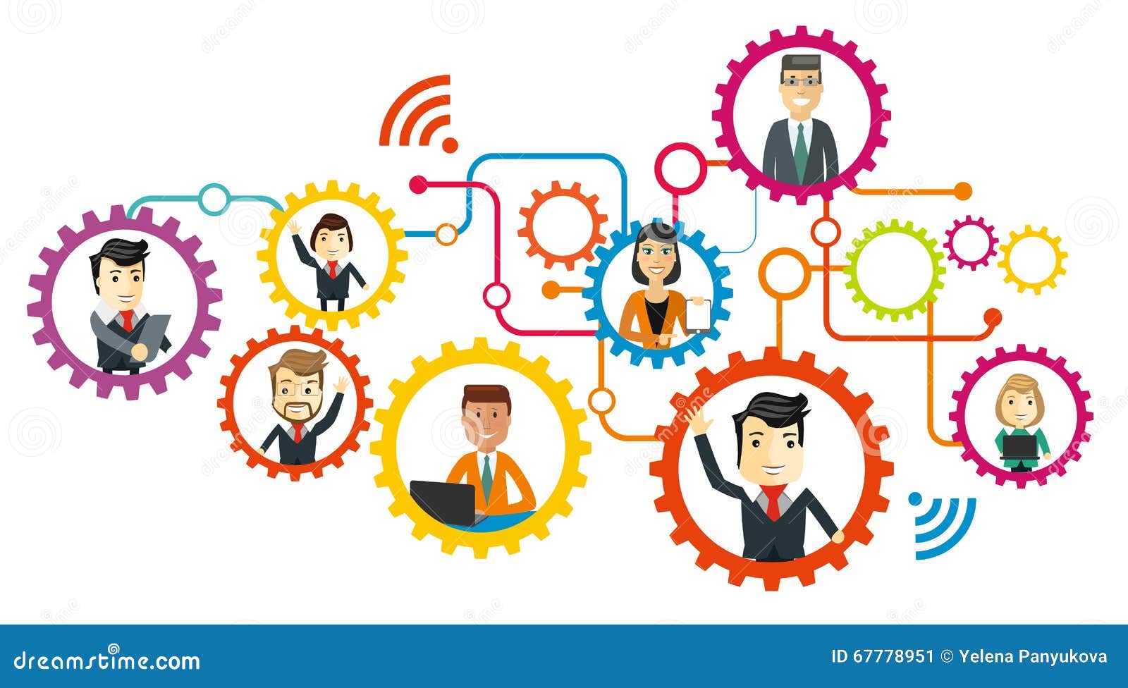 Business Team. Cartoon Characters Stock Vector - Illustration of ...