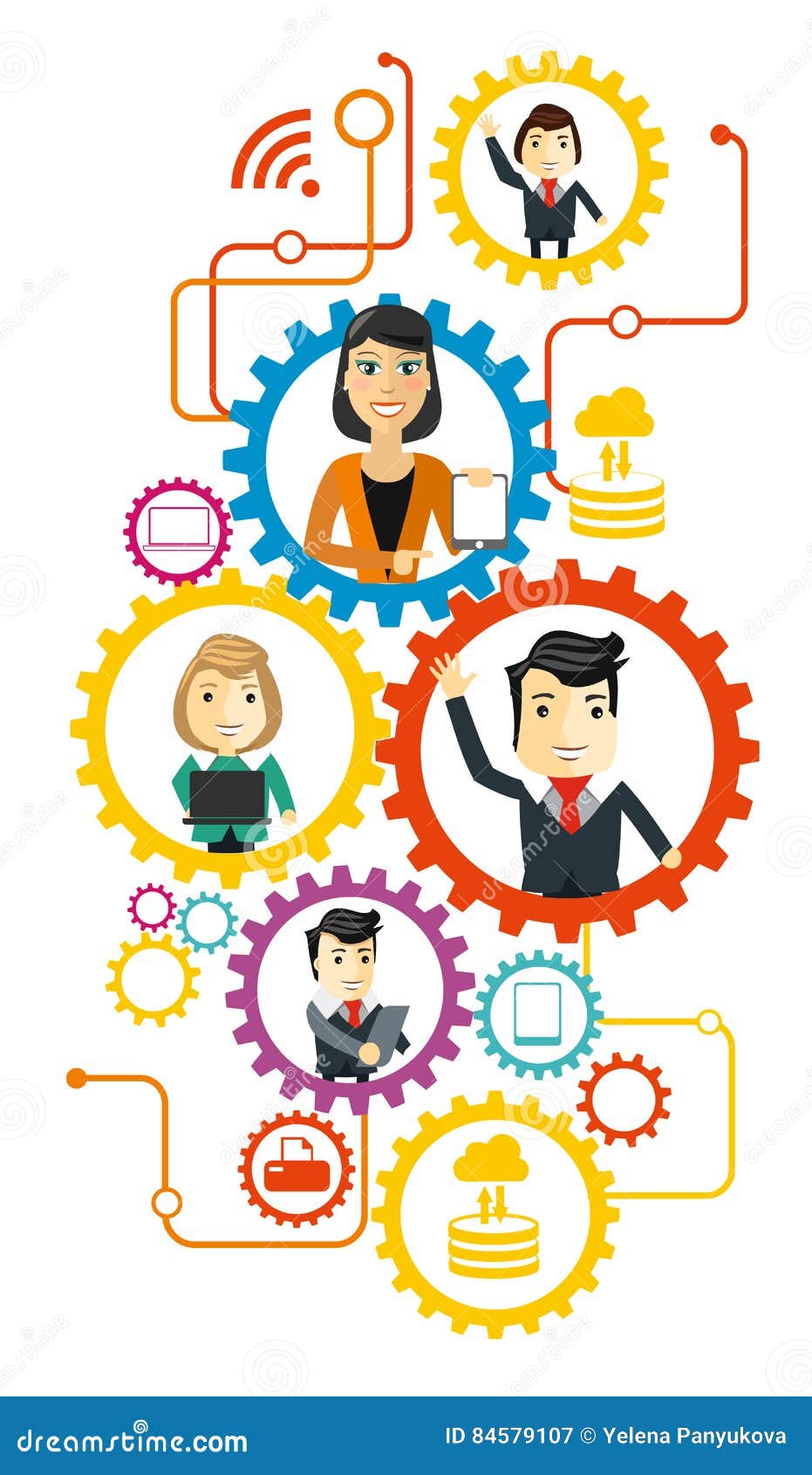 Business Team. Cartoon Characters Stock Vector - Illustration of ...