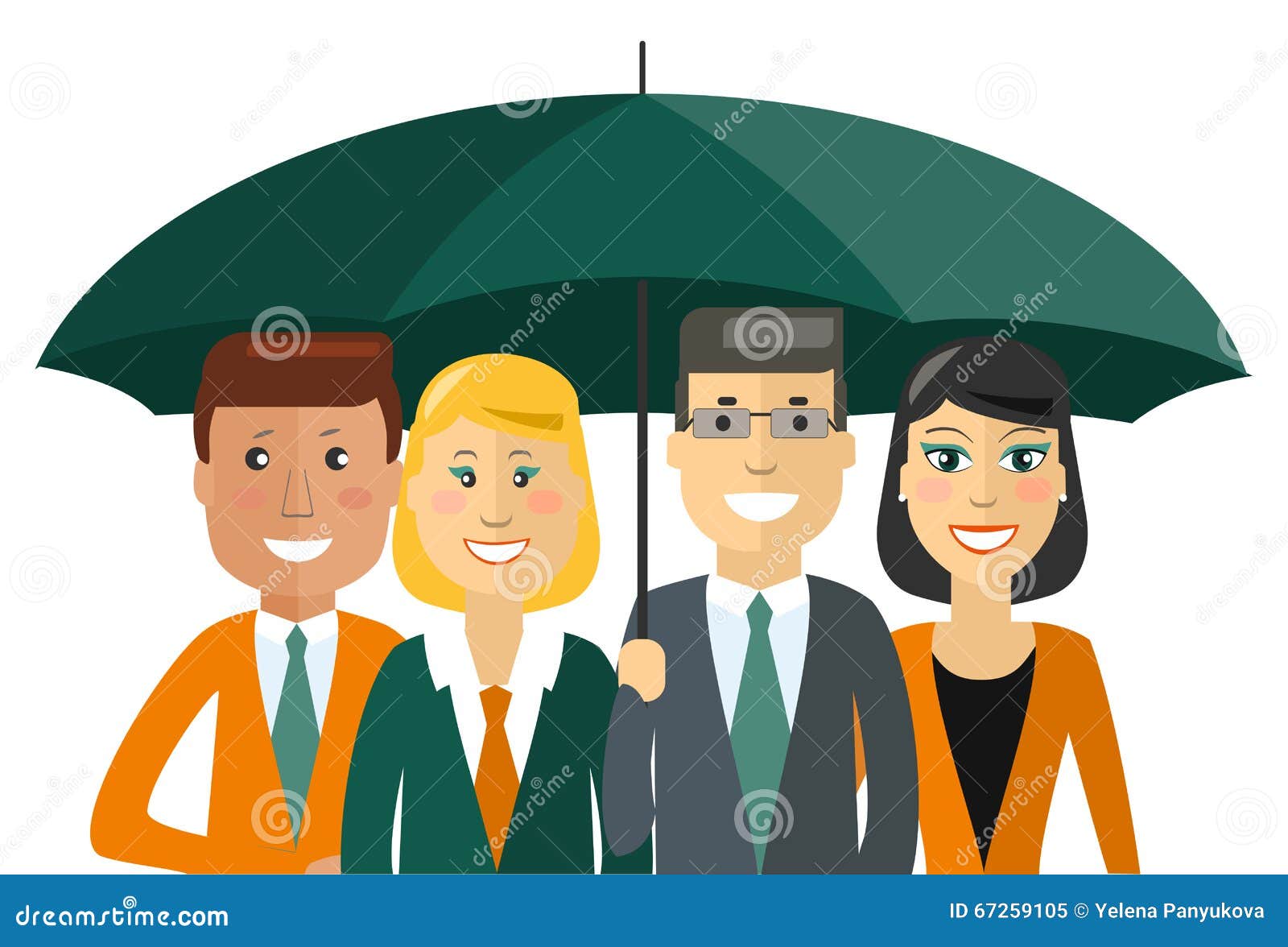 Business Team. Cartoon Characters Stock Vector - Illustration of happy ...