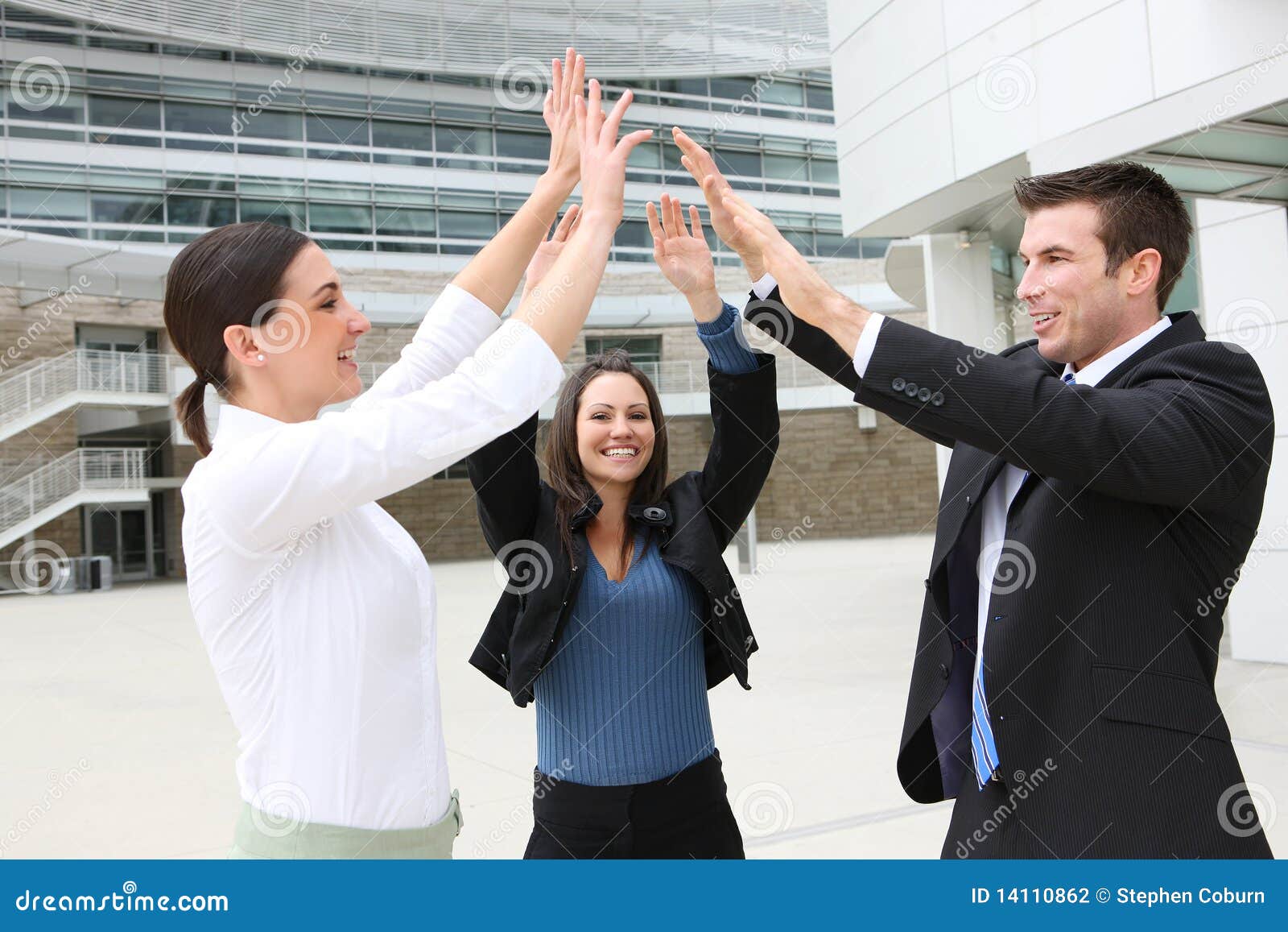 Business Team Celebrating stock photo. Image of diversity - 14110862