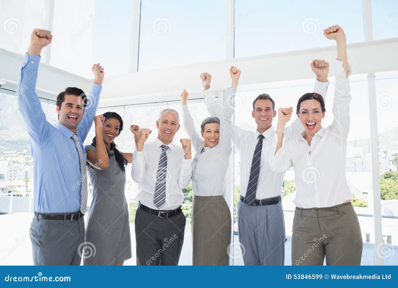 Business Team Celebrating a Good Job Stock Image - Image of colleague ...